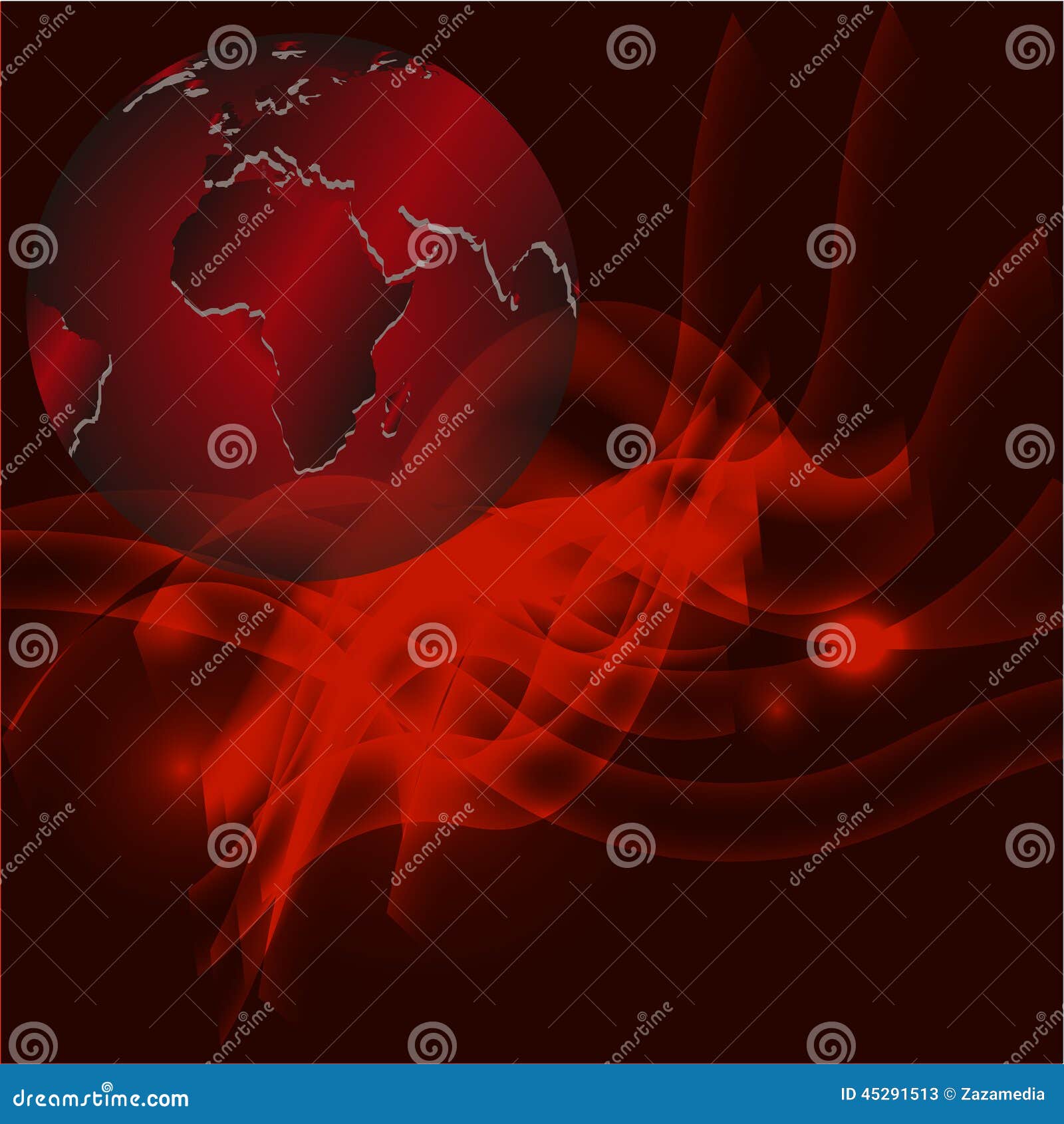 Red Abstract Background with Globe Stock Vector - Illustration of ...