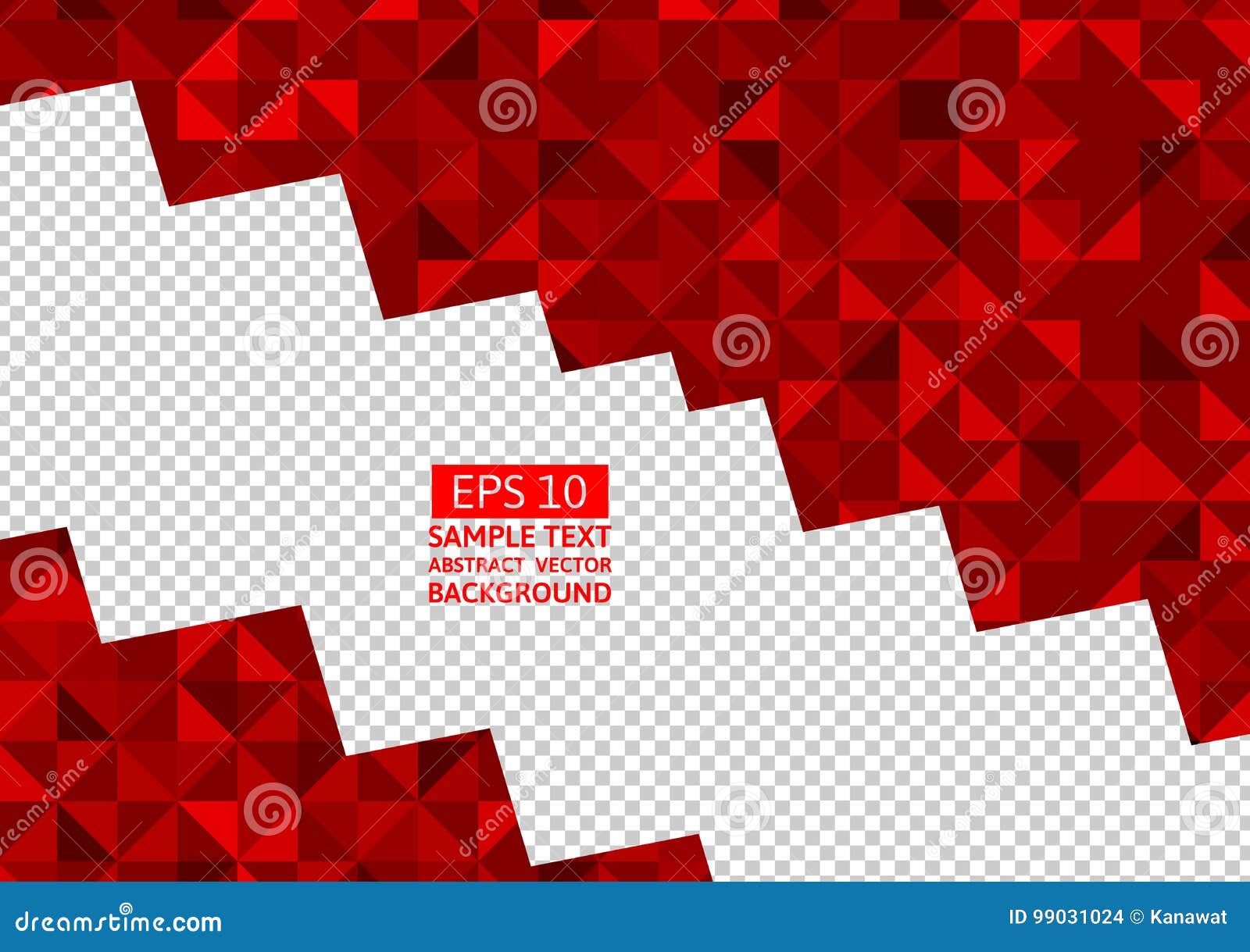 Red Abstract Background. LowPoly Vector Illustration Transparency ...