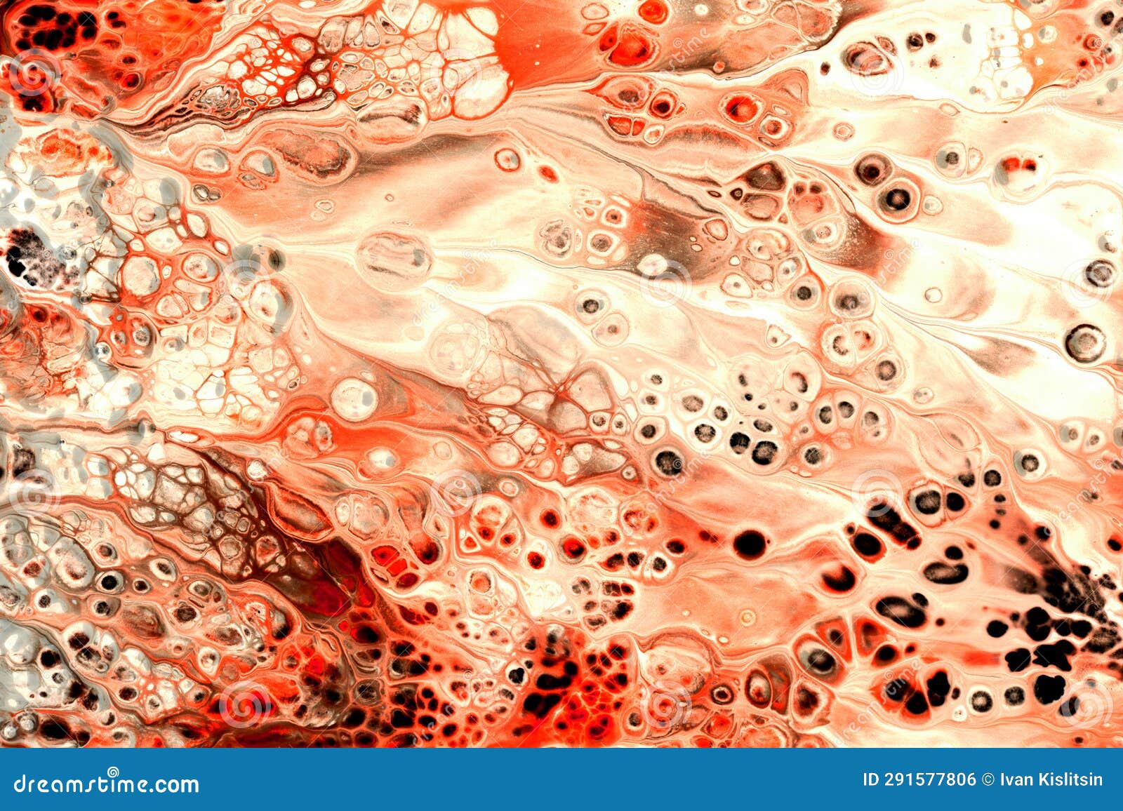 Red Abstract Background. Multicolor Alcohol Ink Blots and Stains Flow ...