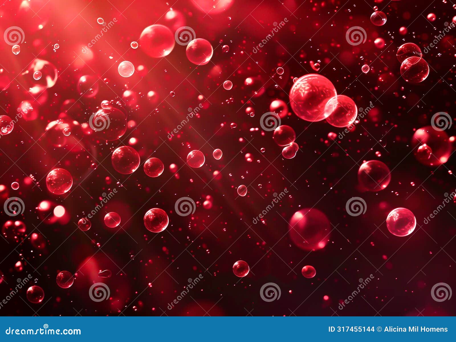Red Abstract Background with Red Bubbles Stock Illustration ...