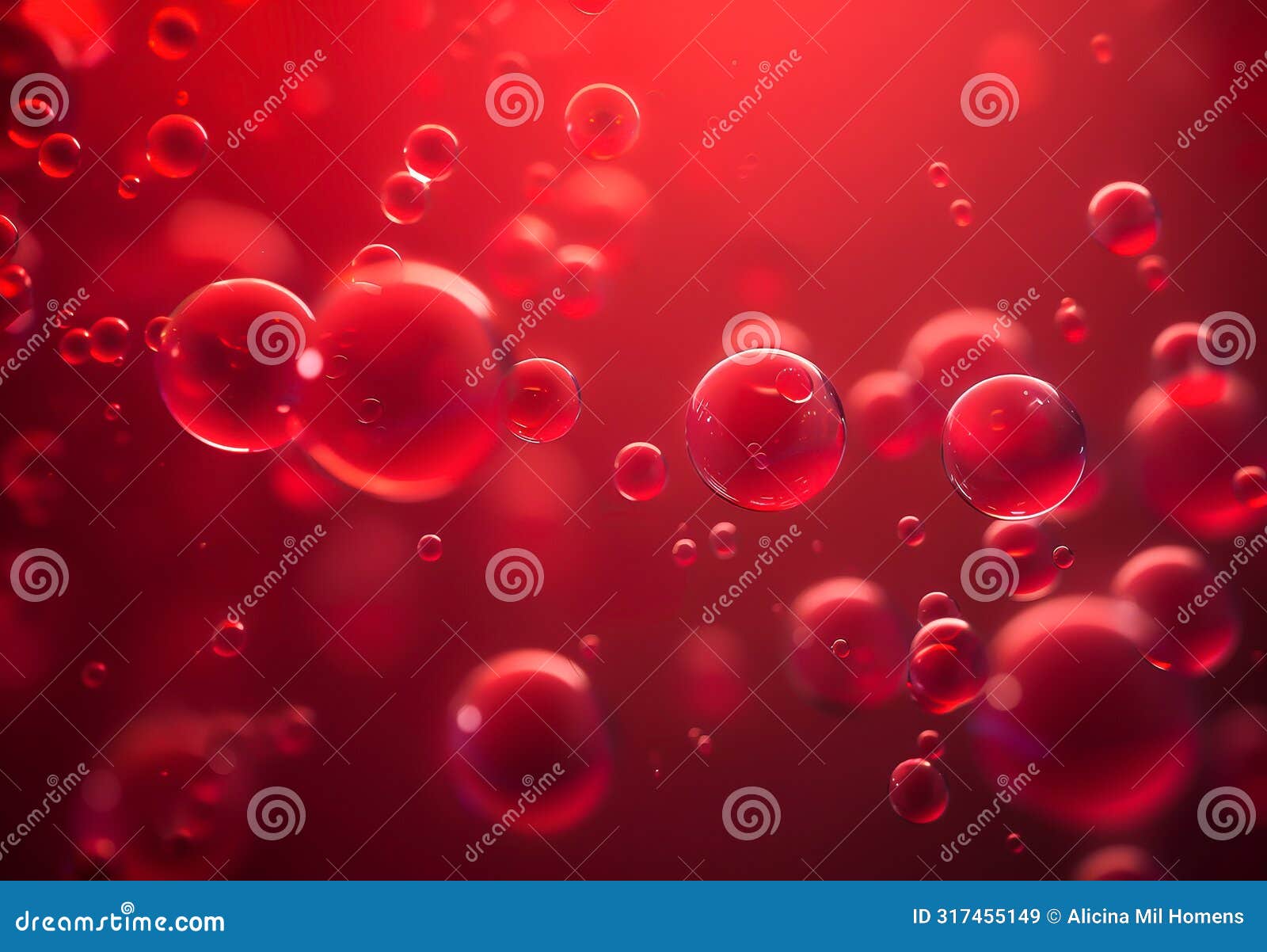 Red Abstract Background with Red Bubbles Stock Illustration ...