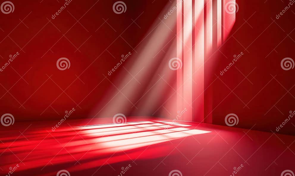 Red Abstract Background with Soft Light Rays Streaming through Vertical ...