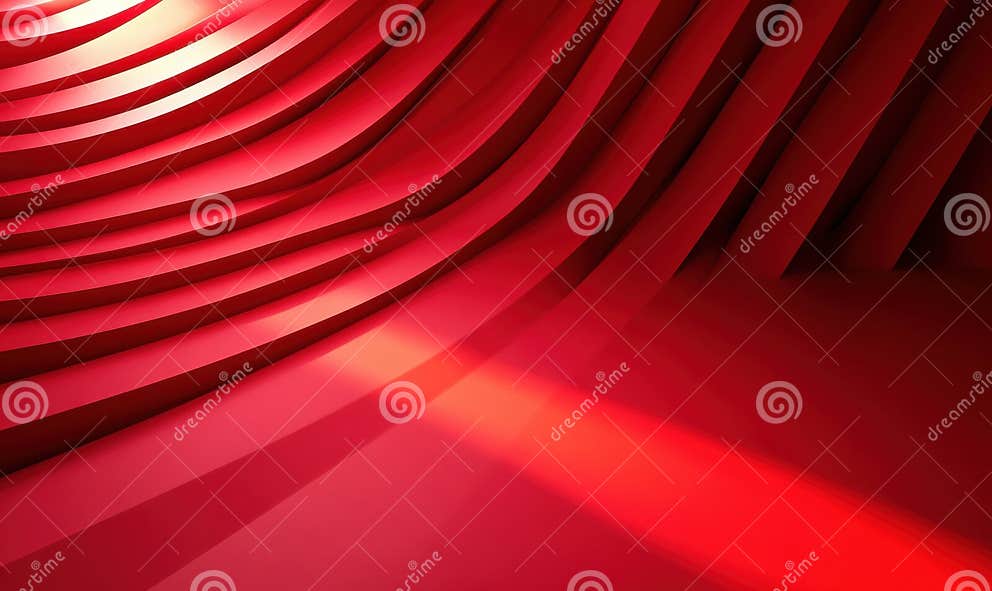 Red Abstract Background with Soft Light Rays Streaming through Vertical ...