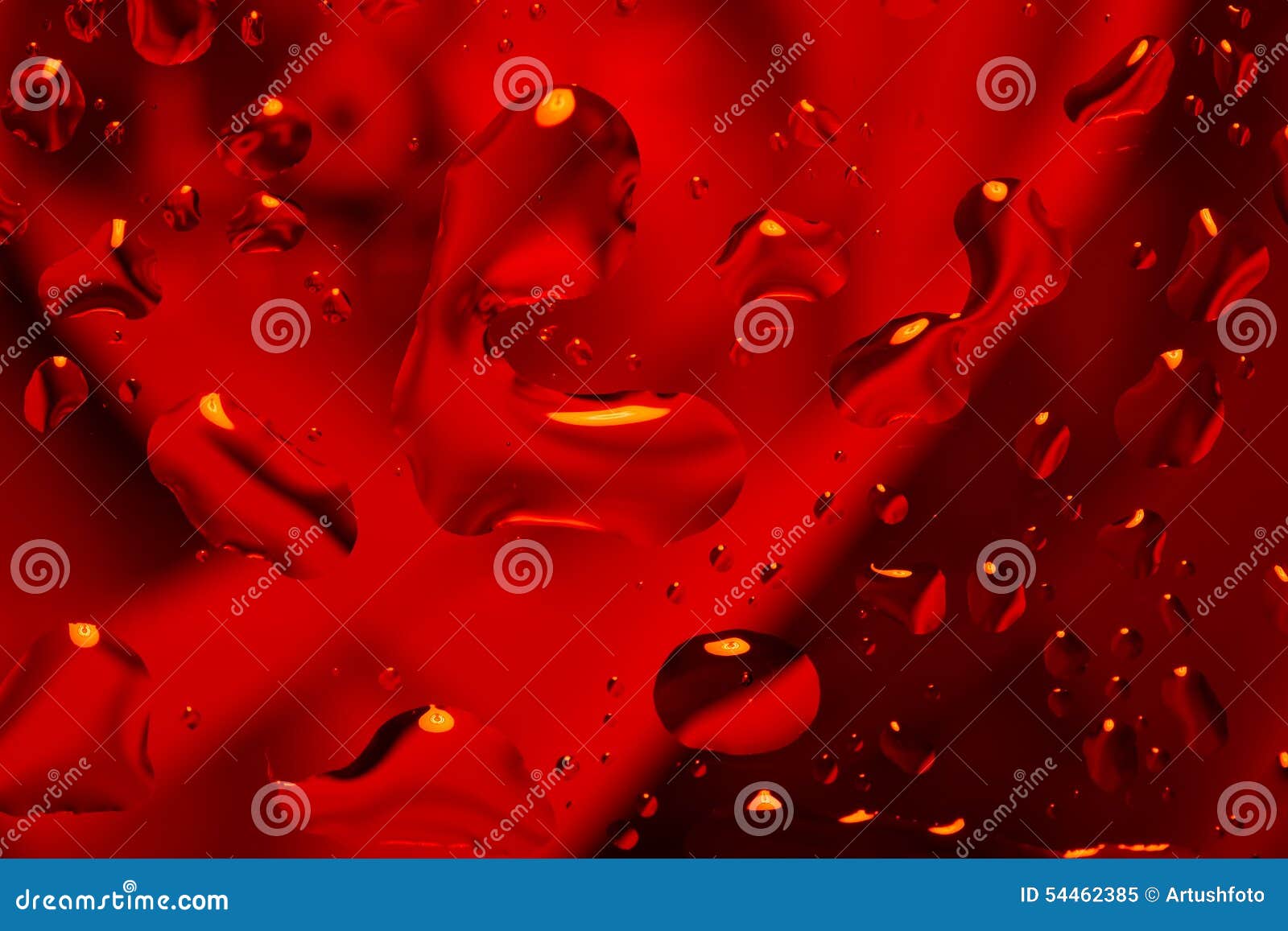 Red Abstract Background with Water Drops Stock Image - Image of ...