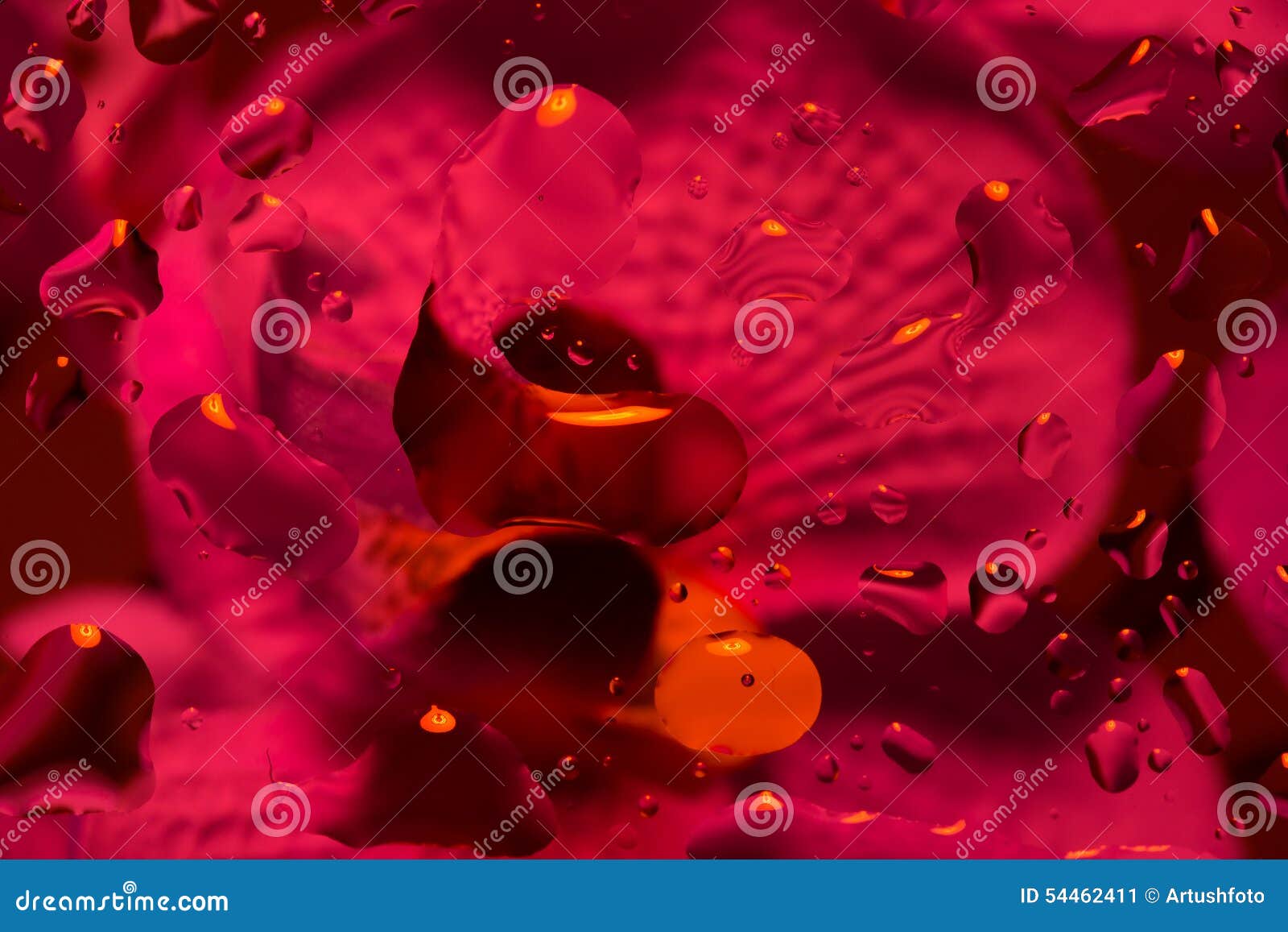 Red Abstract Background with Water Drops Stock Image - Image of bright ...