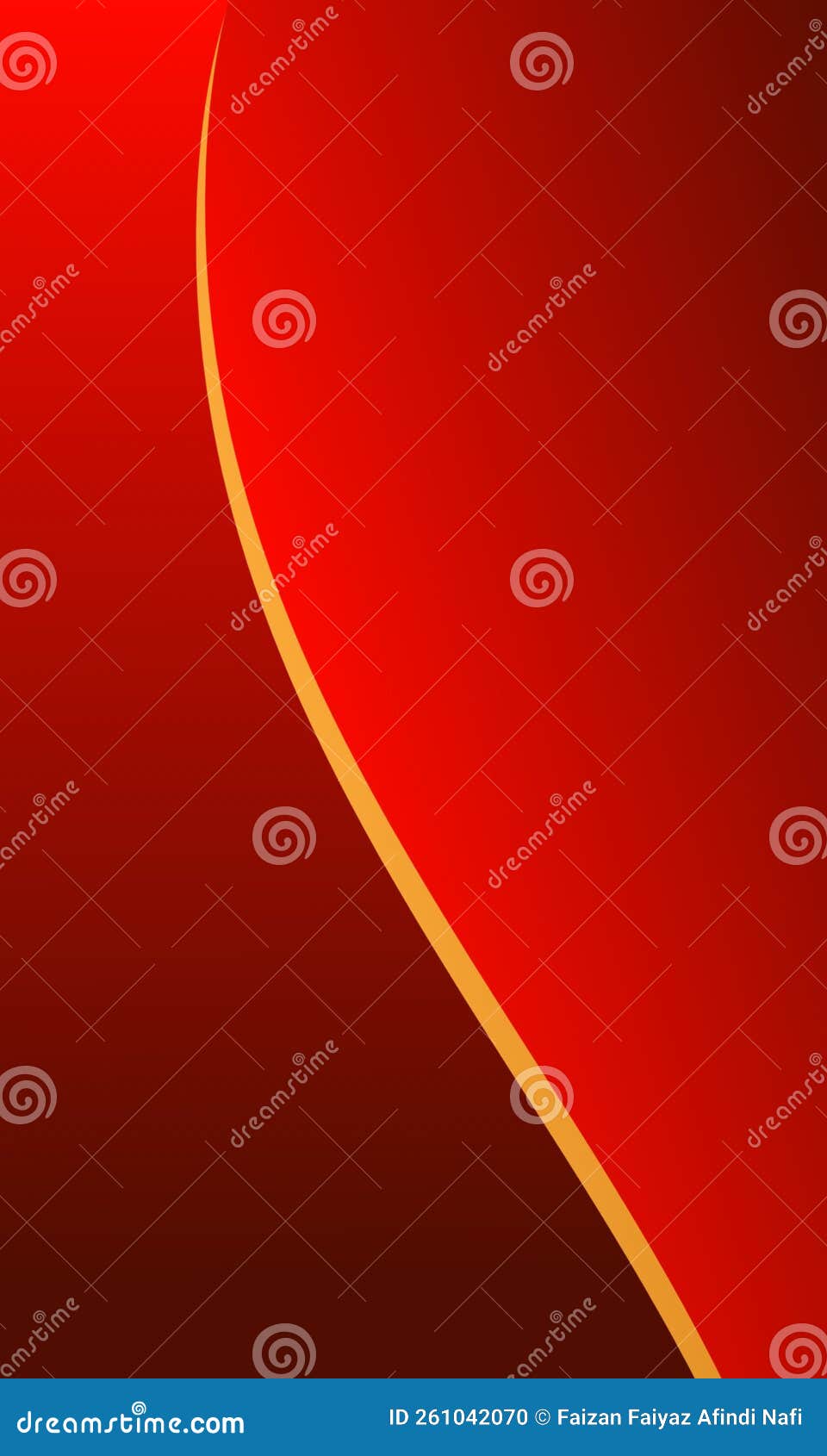 Red Abstract Background with Yellow Line and Wave Stock Illustration ...
