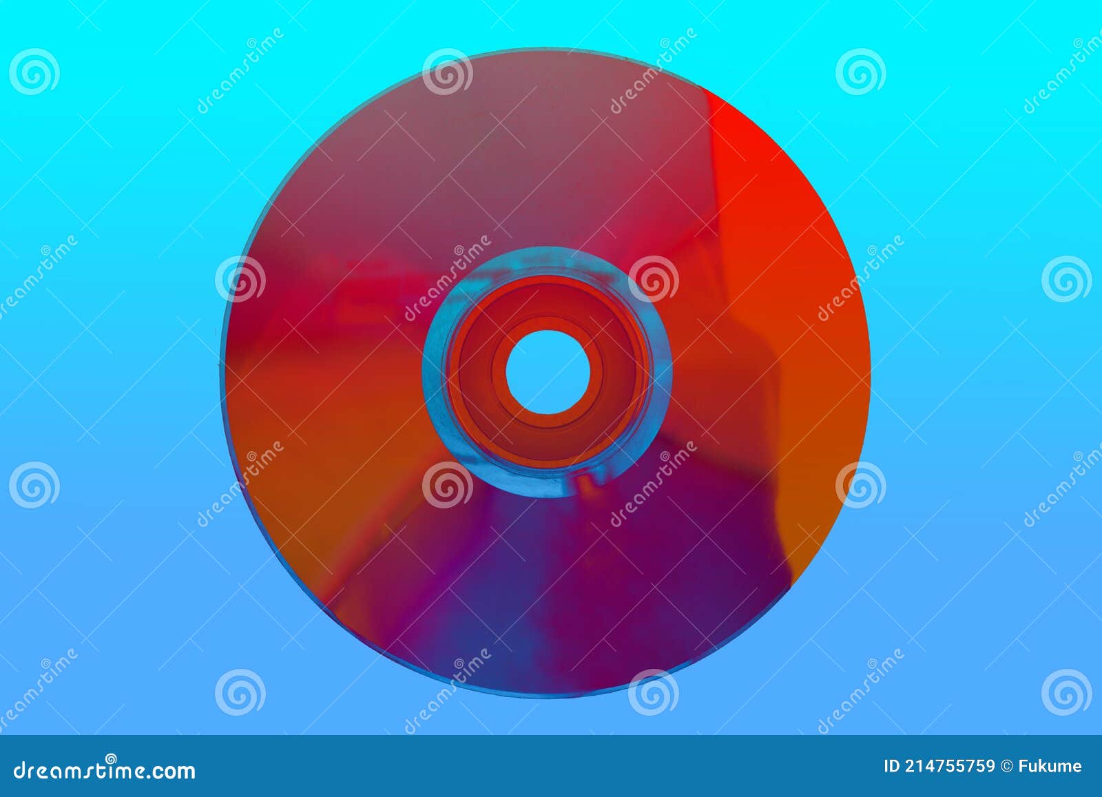 Red Abstract Cd Compact Disc on Blue Background Stock Image - Image of ...