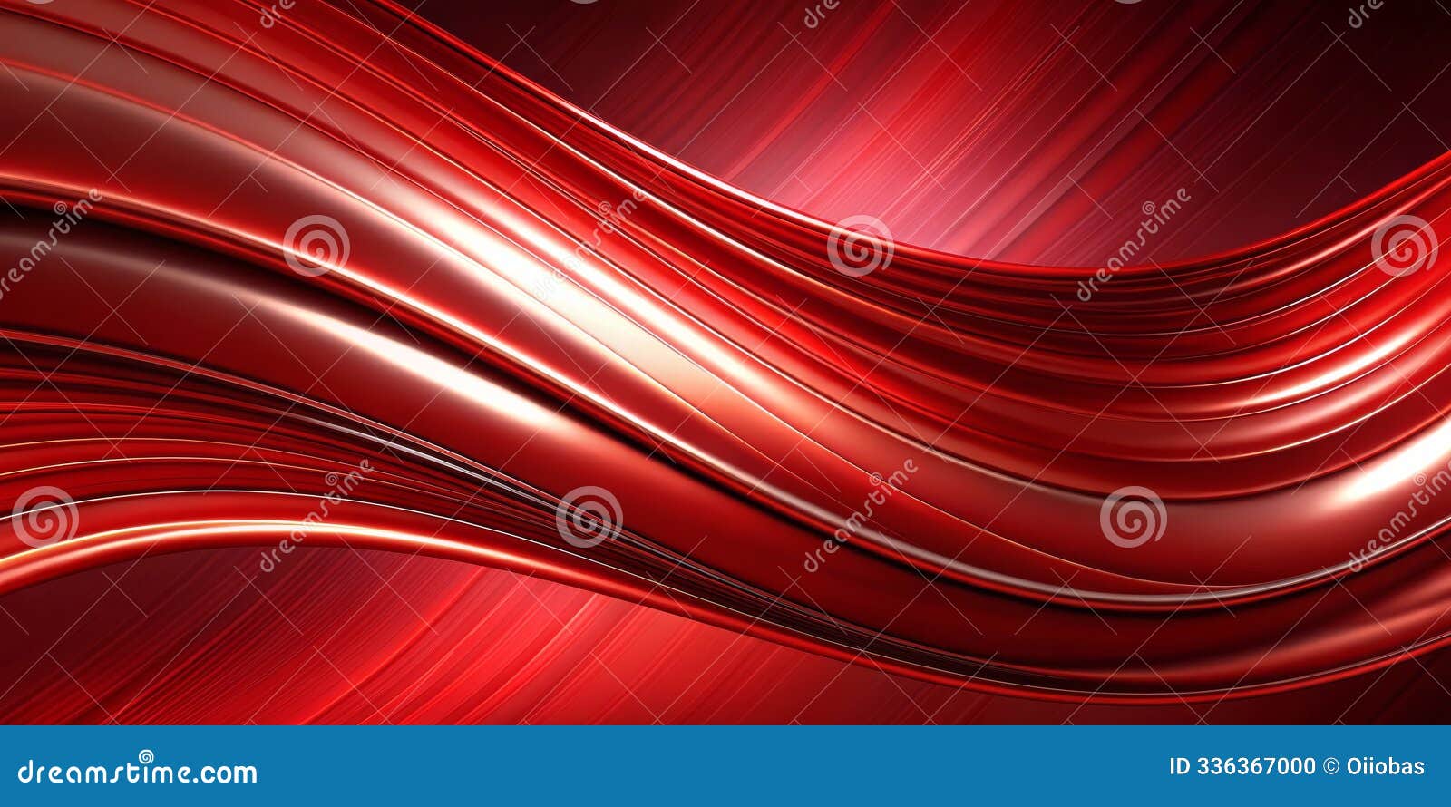 Red Abstract Curves - 3D Rendered, Dynamic, Smooth, Glossy, Red and ...