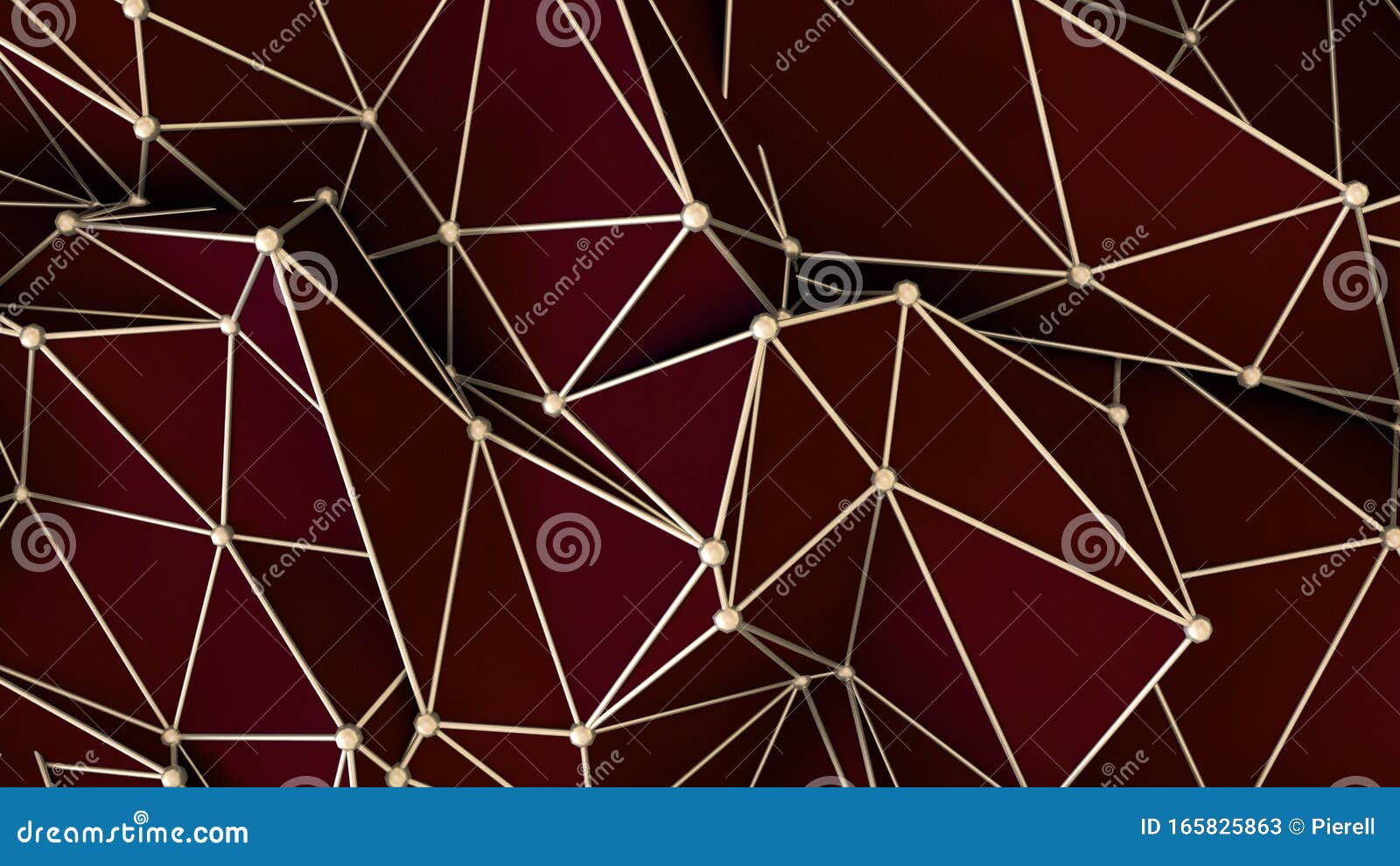 Red Abstract 3d Background with Structure and Triangles Stock ...