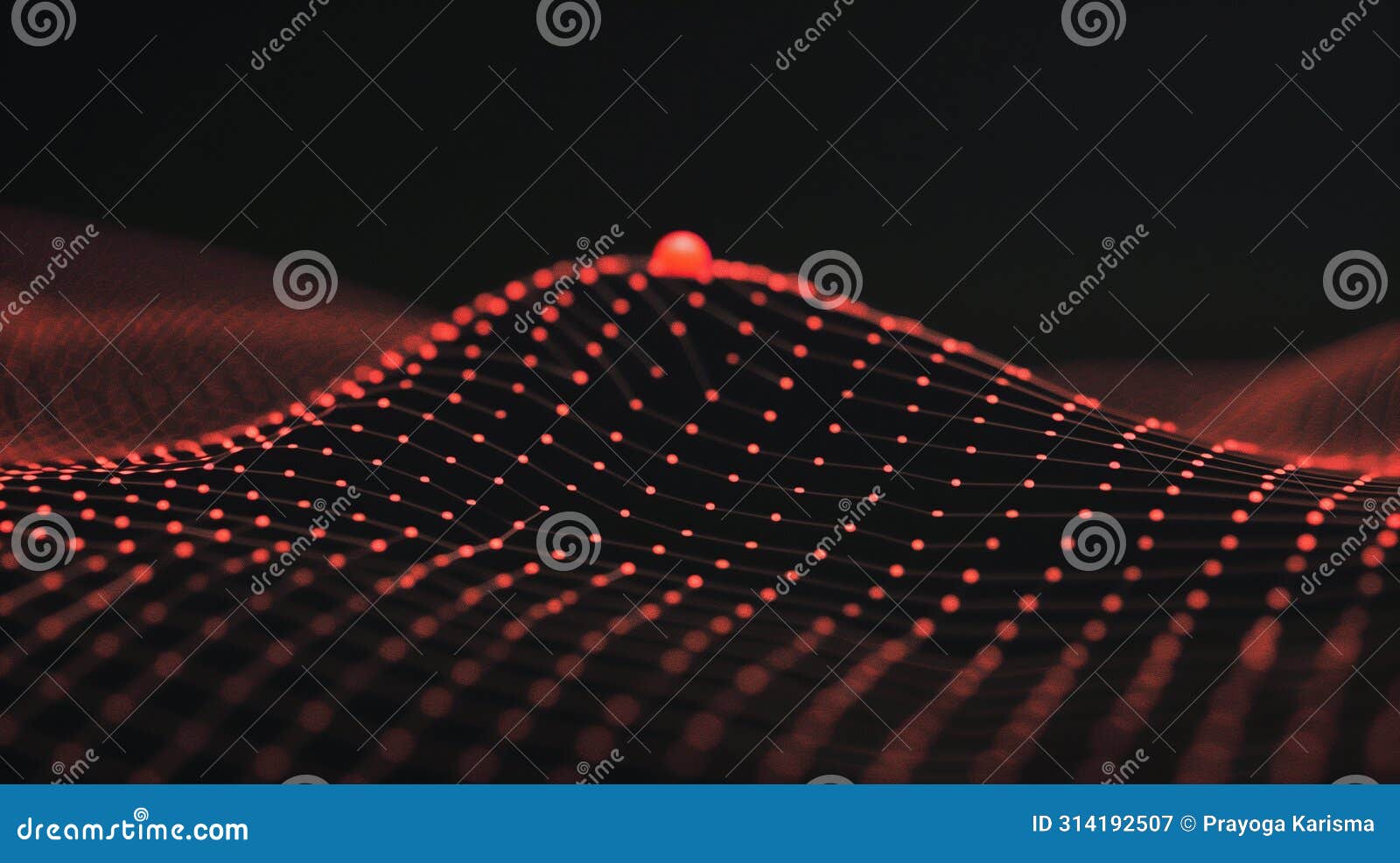 Red Abstract Digital Dot Technology Background Stock Illustration ...