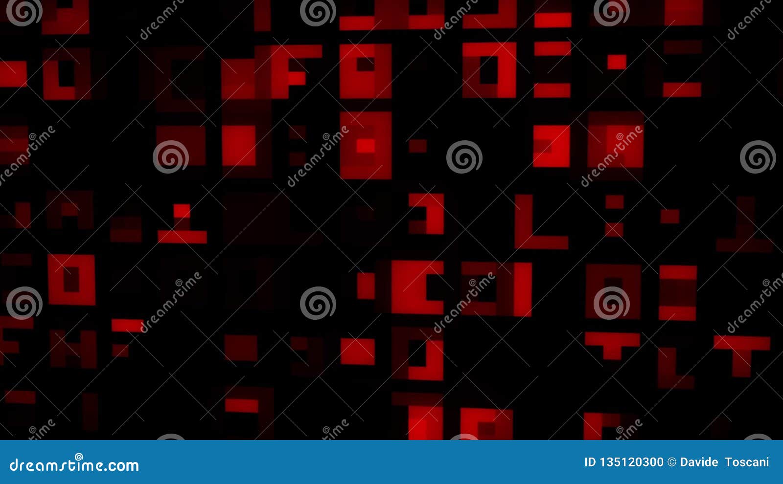 Red Abstract Digital Squares VJ Loop Motion Background Stock Footage ...