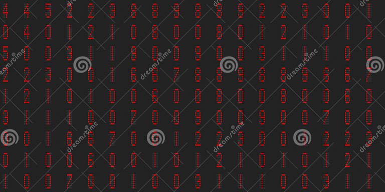 Red Abstract Display Digit Pattern. Electronic Numbers Background. Cyberspace Texture. Numeric ...