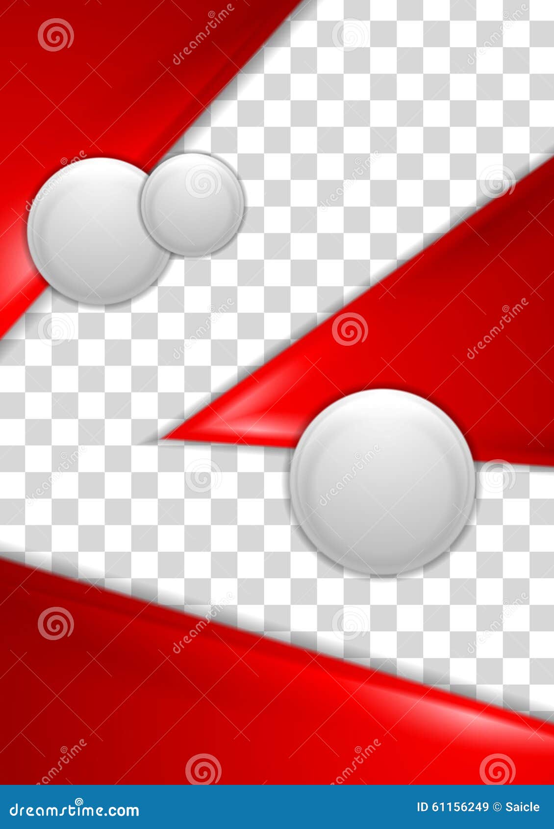 Red Abstract Flyer Design with Grey Circles Stock Vector - Illustration ...
