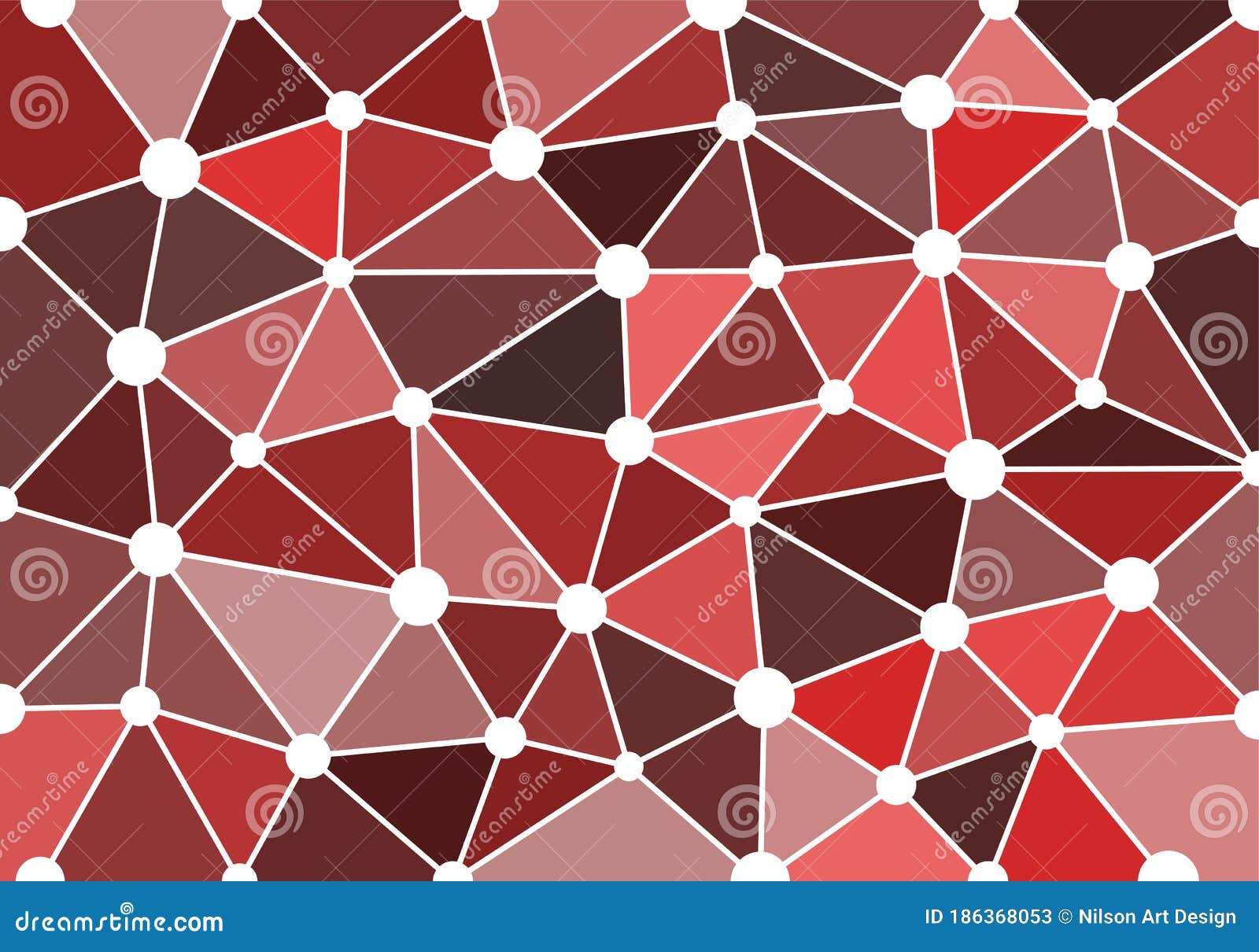 Red Abstract Geometric Background with Triangles, Circles and Lines for ...