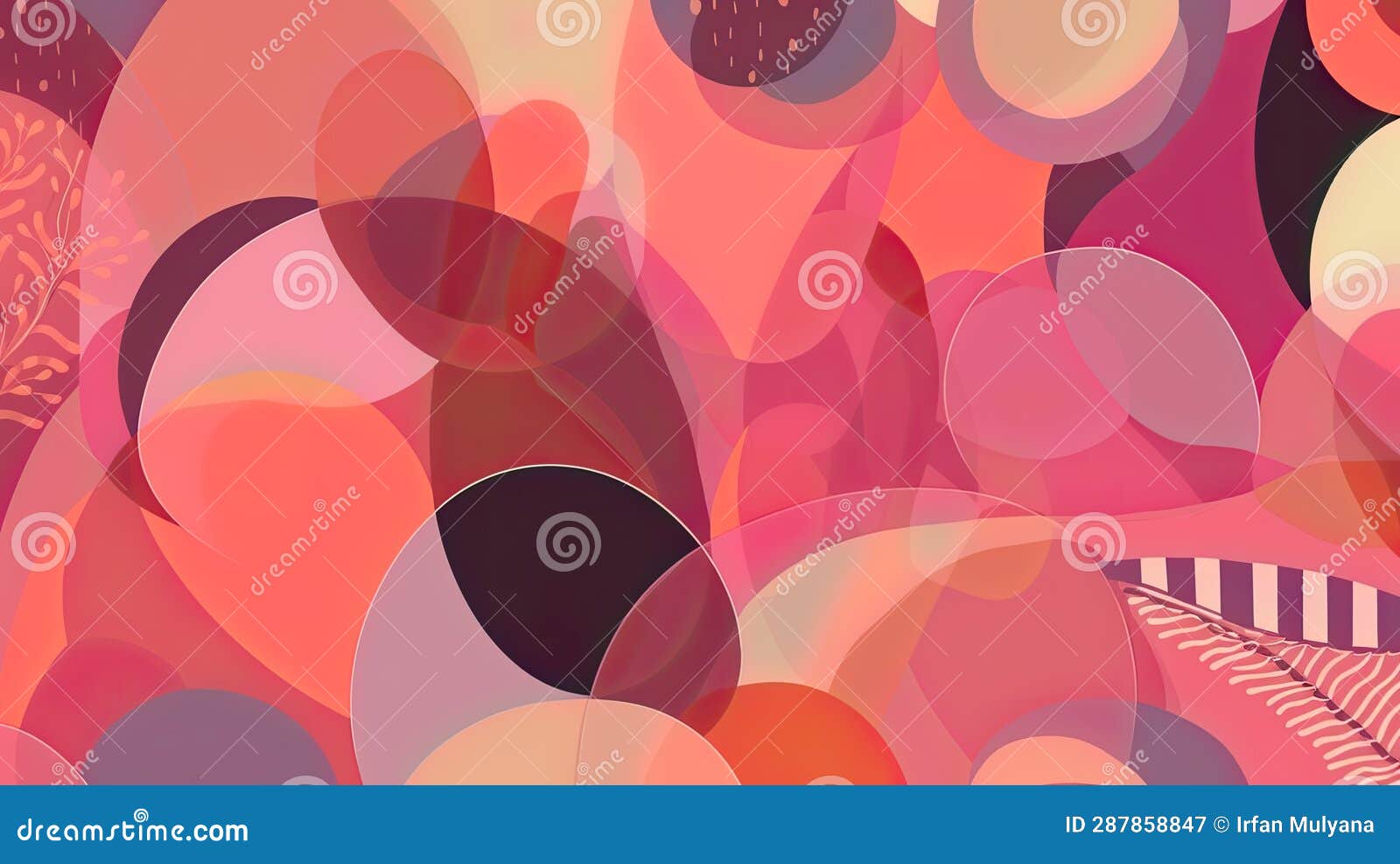 Red Abstract Geometric Colored Curves Background Stock Illustration ...