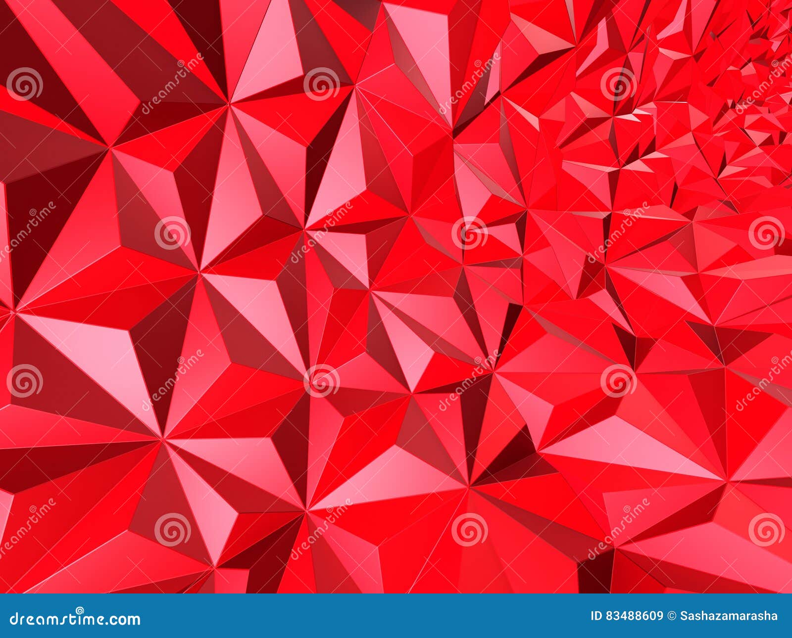 Red Abstract Geometric Rumpled Triangular Low Poly Background Stock ...