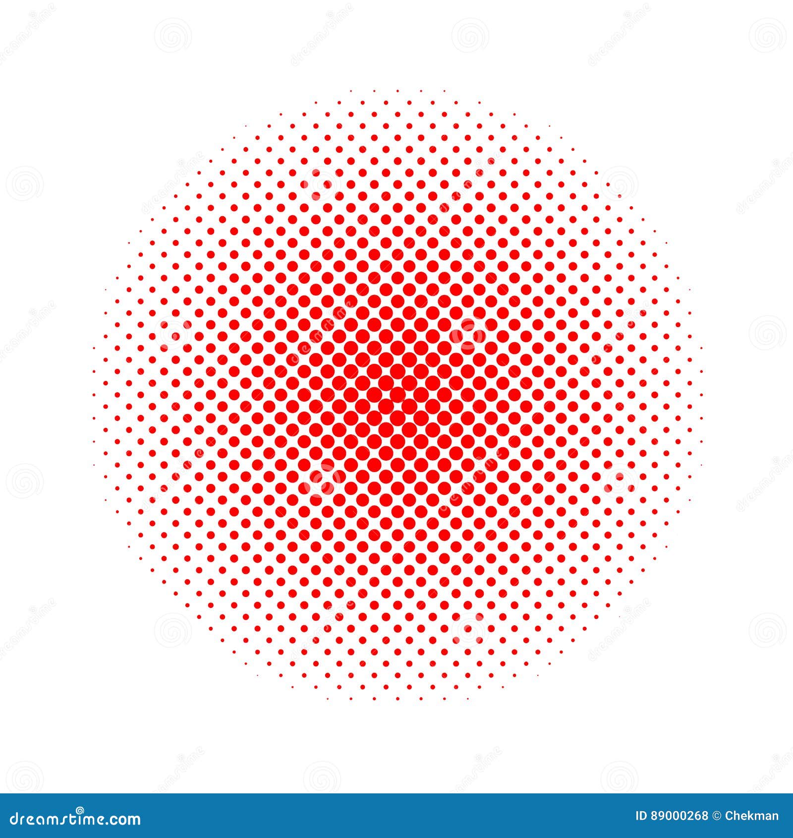 Red Abstract Halftone Circle. Vector Illustration Stock Illustration ...