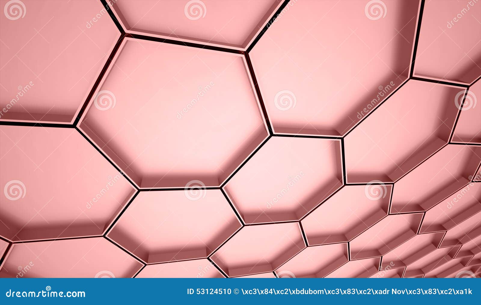 Red Abstract Hexagonal Cell Background Stock Illustration ...