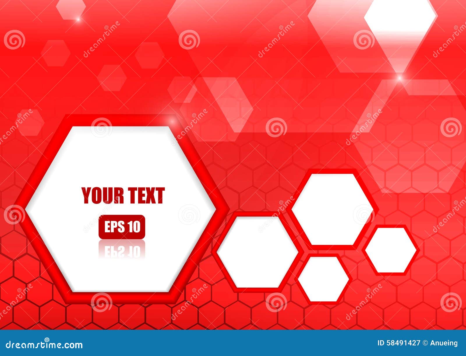 Red Abstract Honeycomb Background Stock Vector - Illustration of cover ...