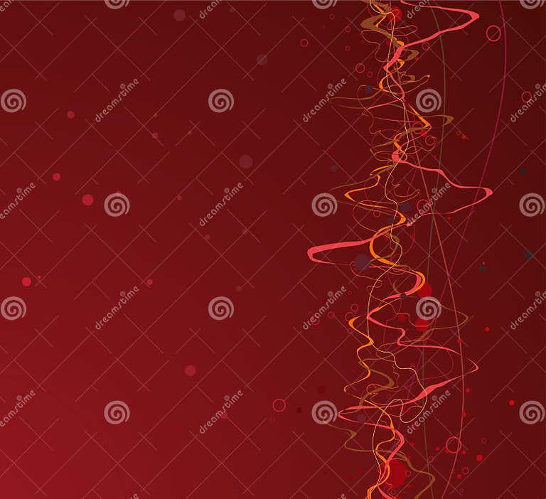 Red Abstract Lines Background Stock Vector - Illustration of curve ...