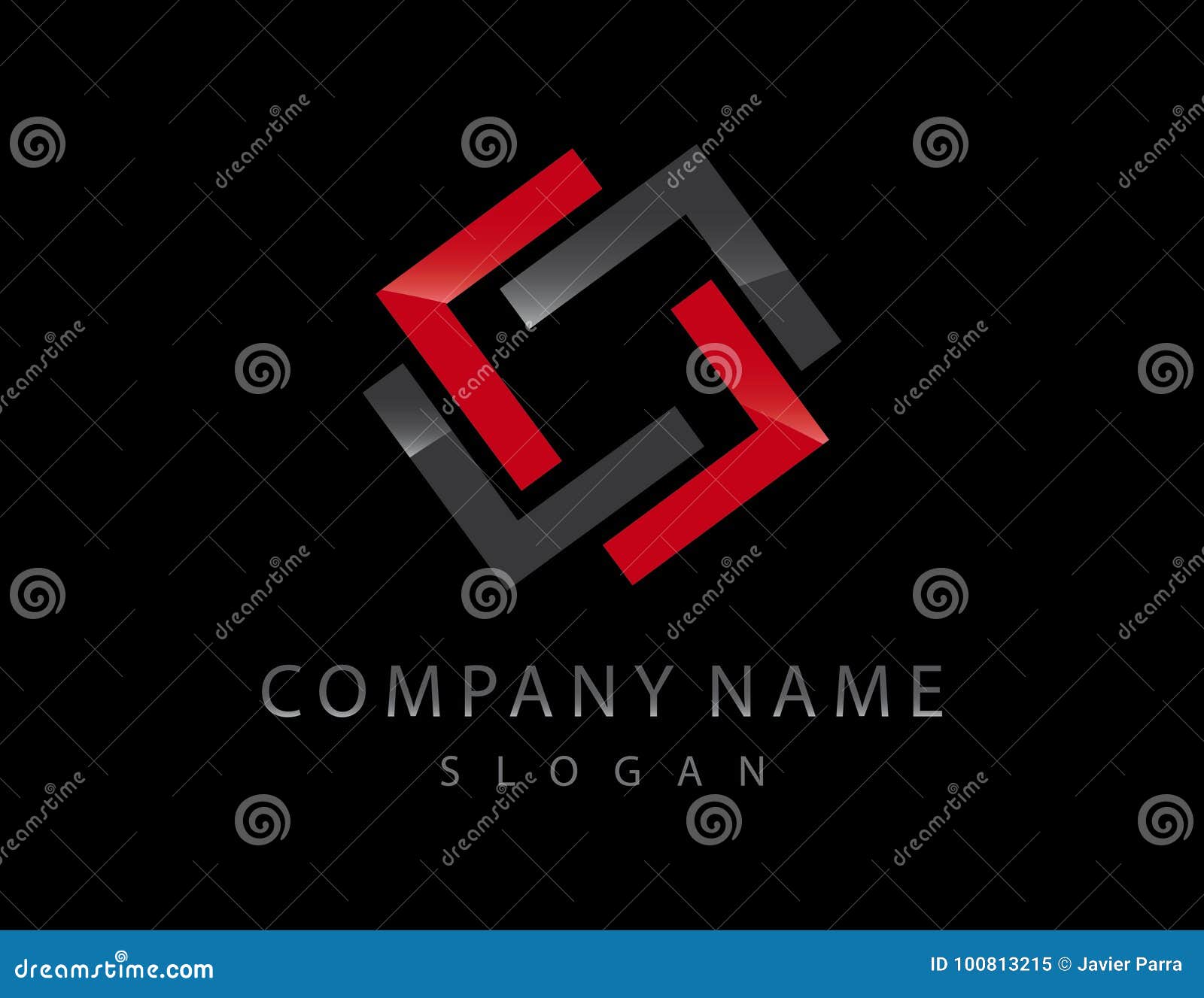 Red abstract logo stock vector. Illustration of building - 100813215