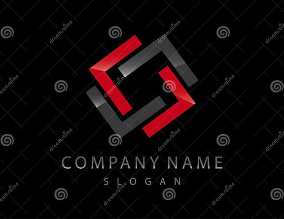 Red abstract logo stock vector. Illustration of building - 100813215