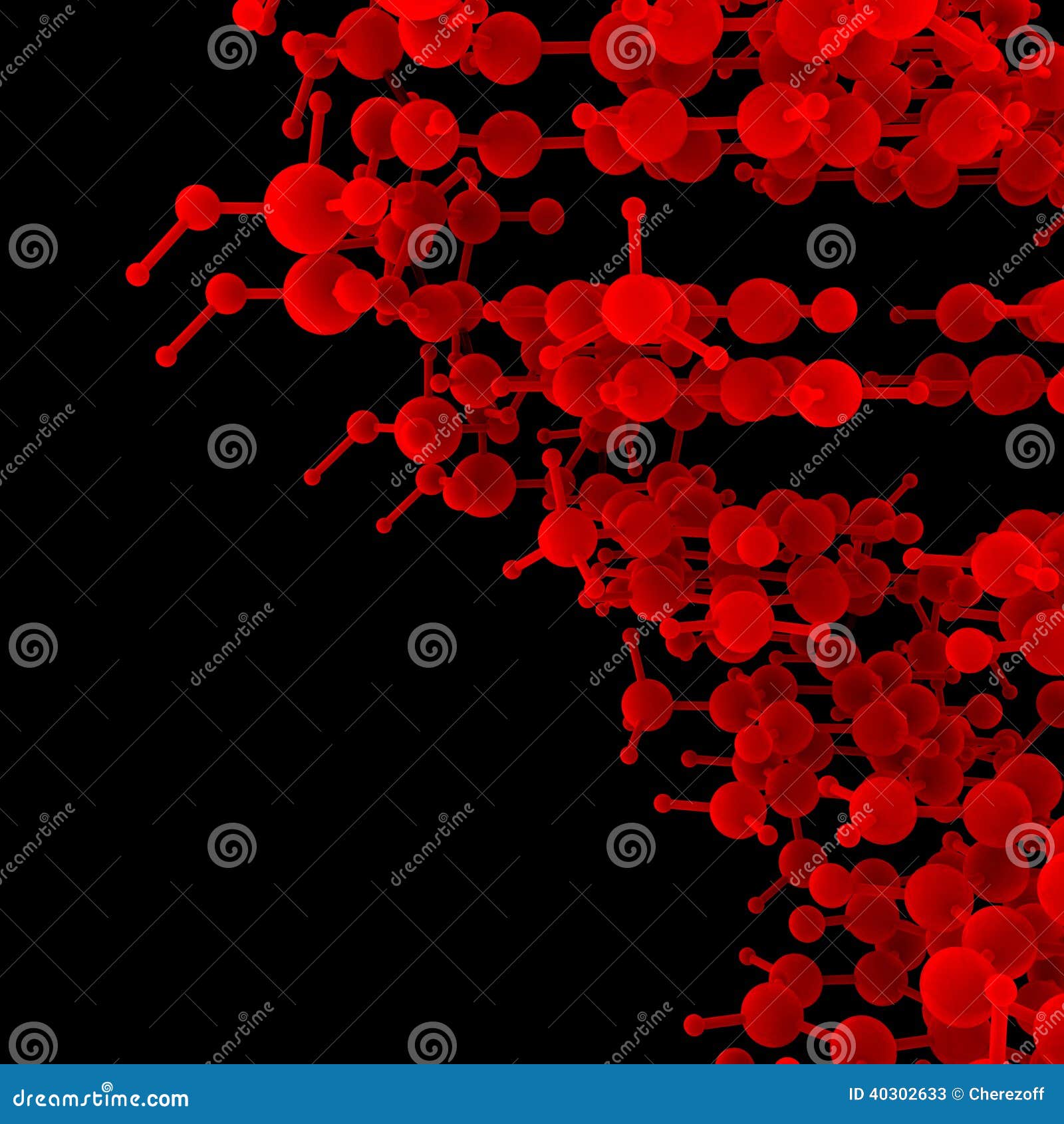 Red abstract molecule DNA stock illustration. Illustration of atom ...