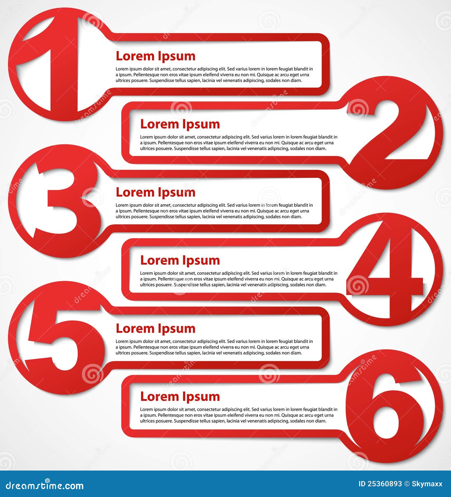 Red Abstract Numbered Banners Stock Vector - Illustration of ...