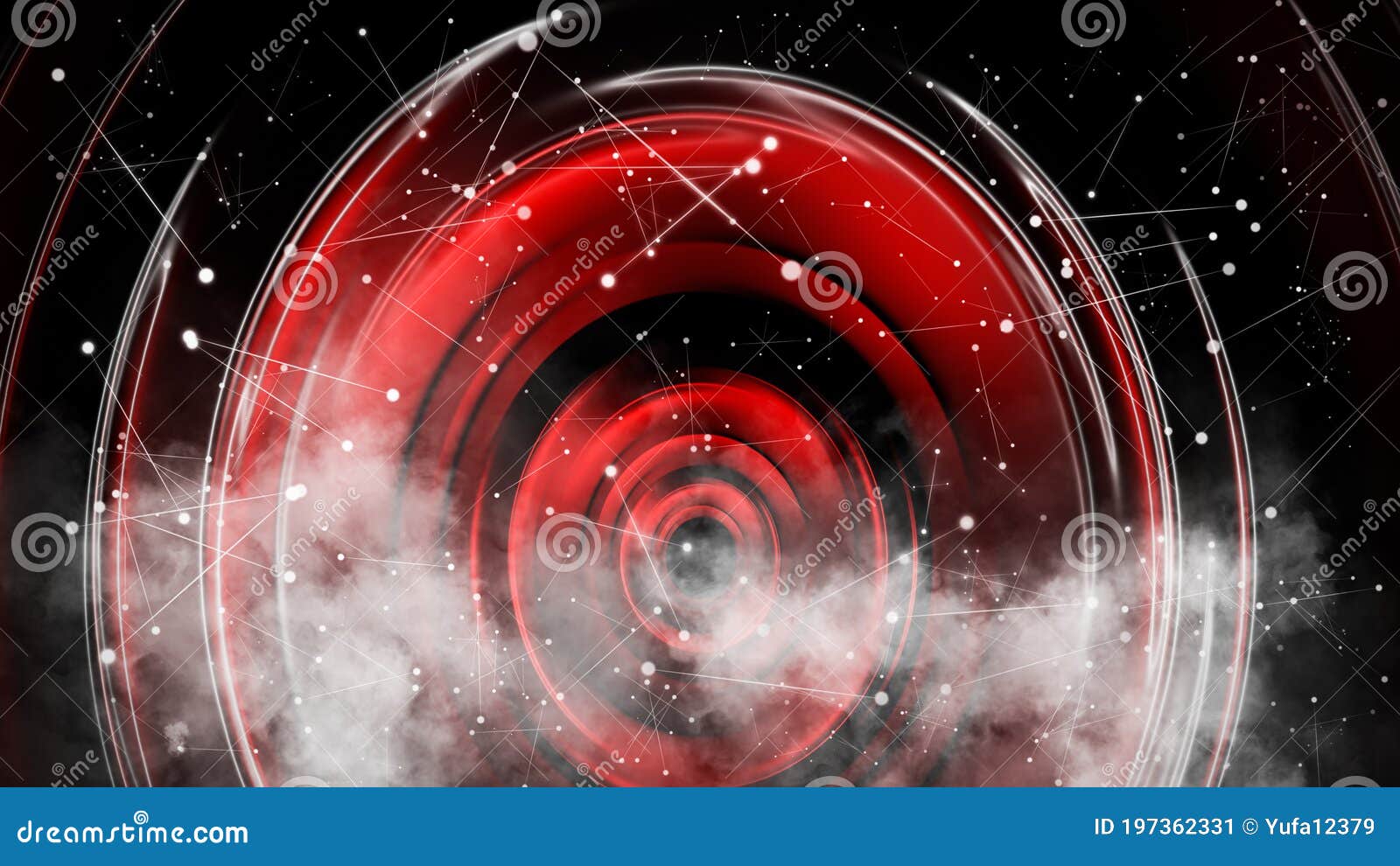 Red Abstract Particle with Smoke Background. Mess Communication ...