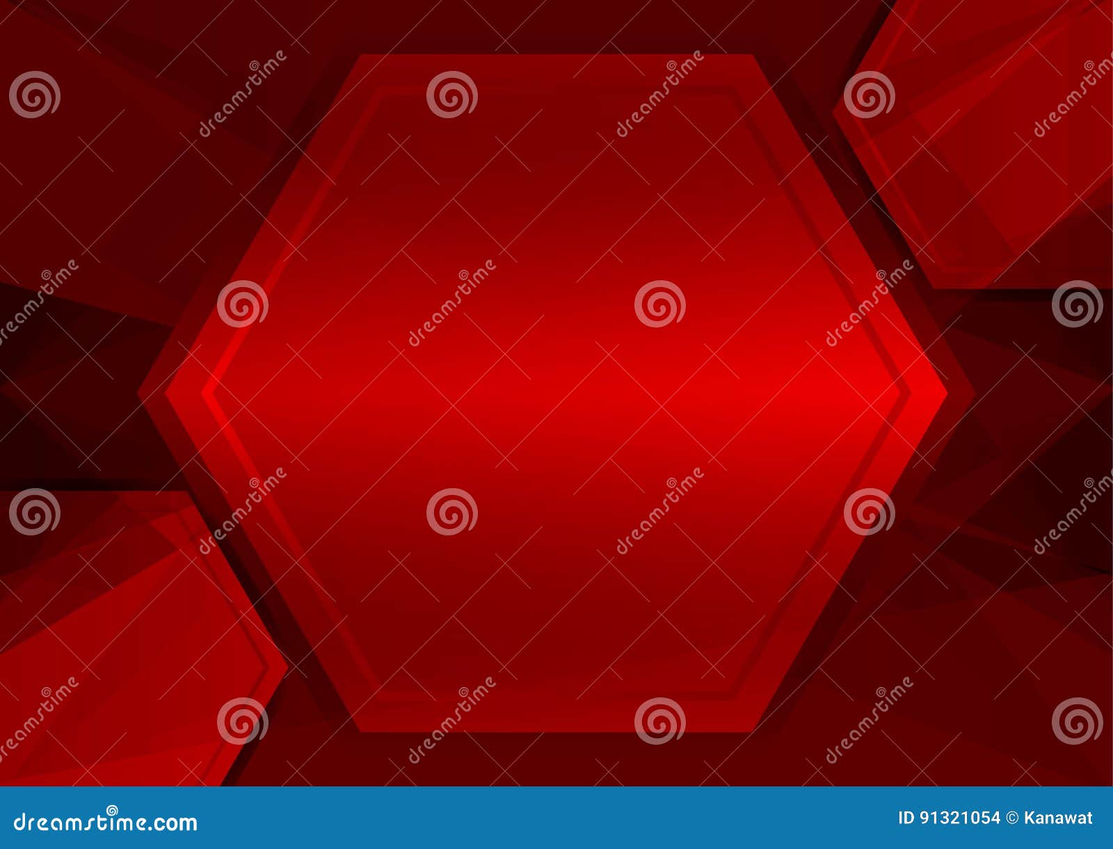 Red Abstract Poly and Hexagon Background with Copy Space Stock Vector ...