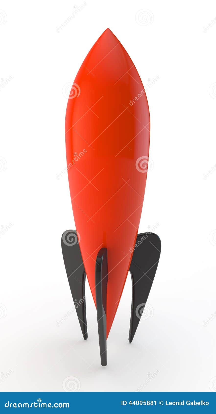 Red abstract rocket stock illustration. Illustration of single - 44095881