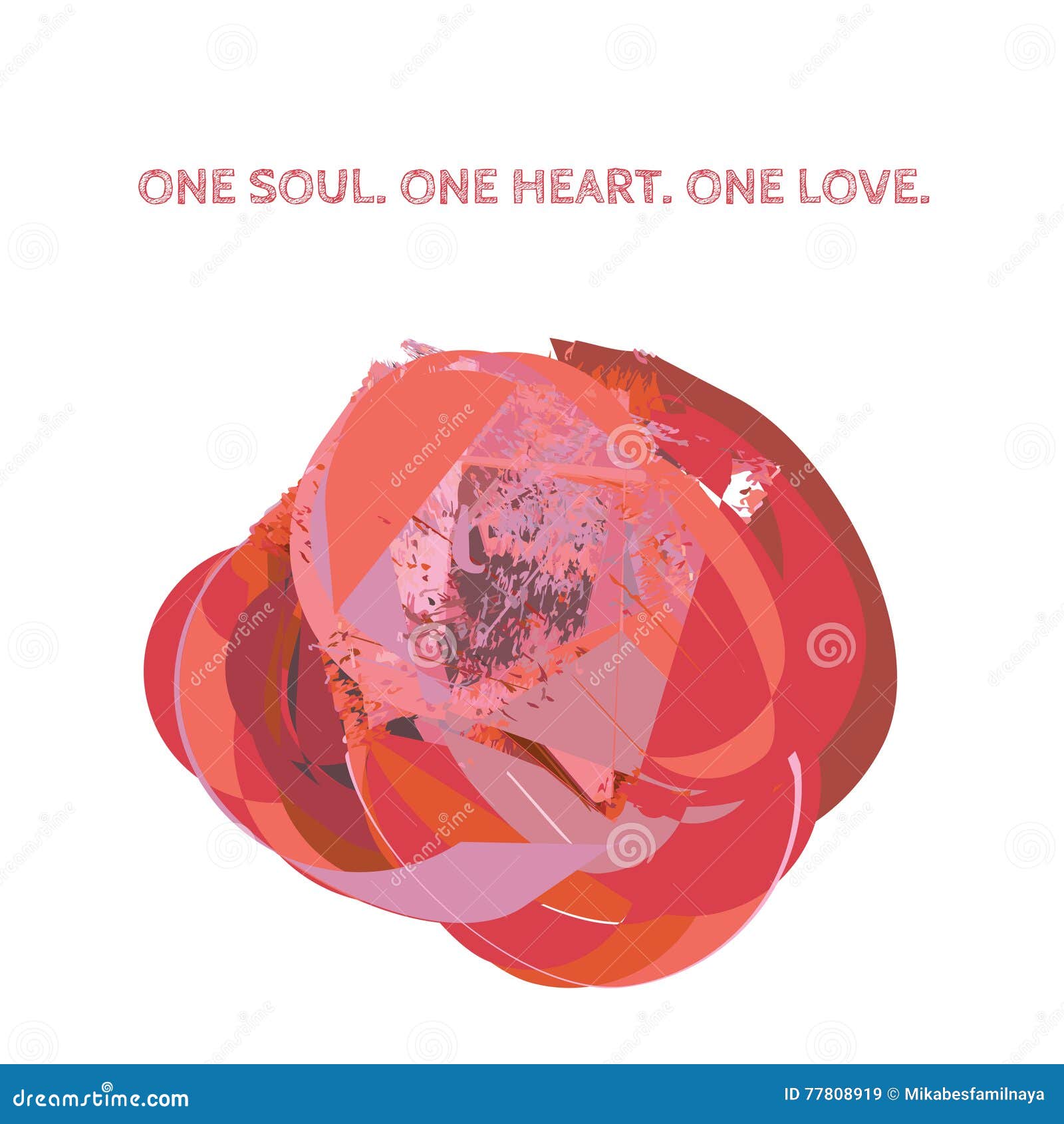 Red abstract rose stock vector. Illustration of geometric - 77808919