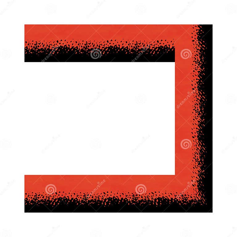 A Red Abstract Shape with Shading Isolated on White Background, Element ...