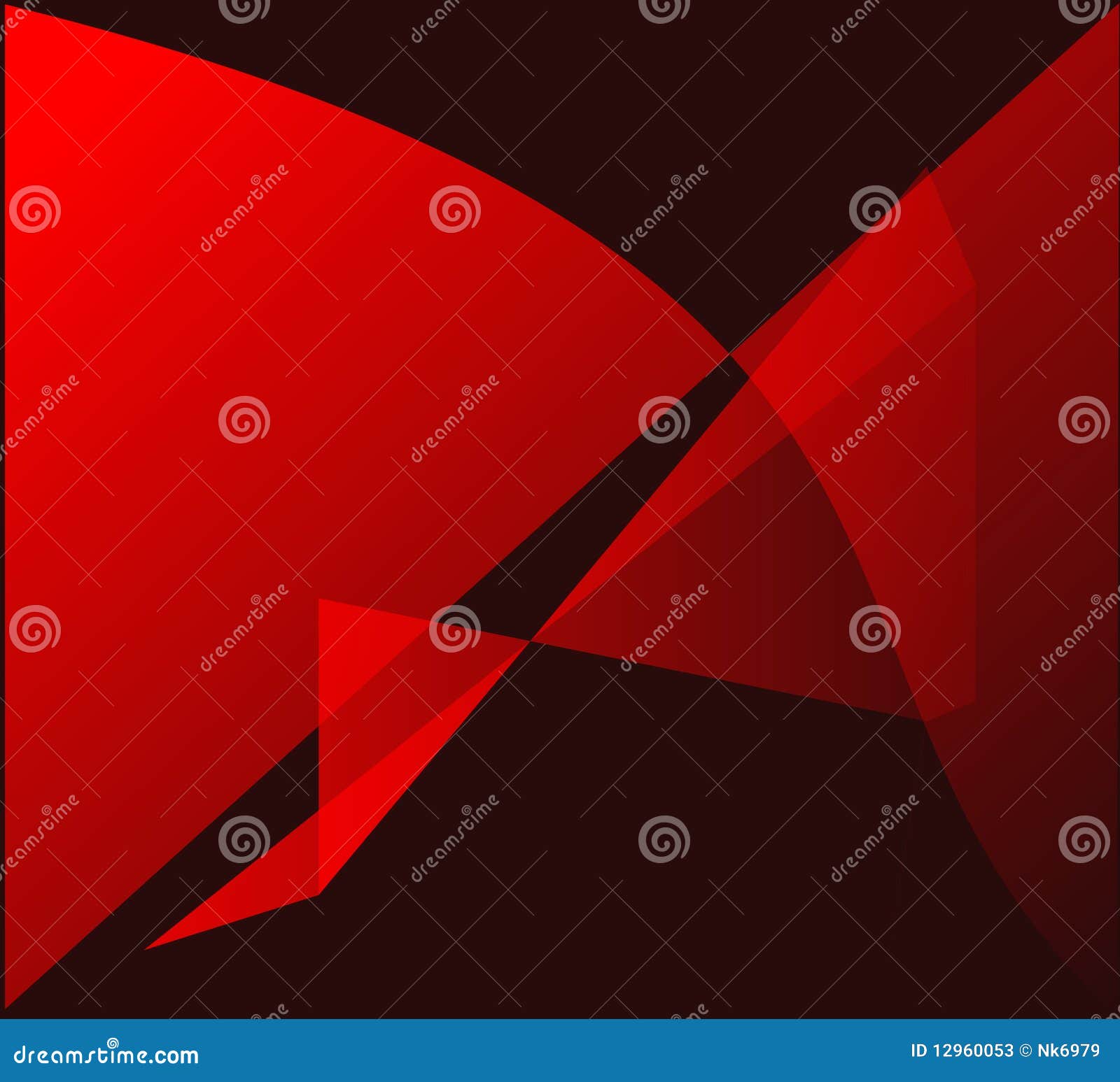 Red Abstract Shapes on the Black Background Stock Illustration ...