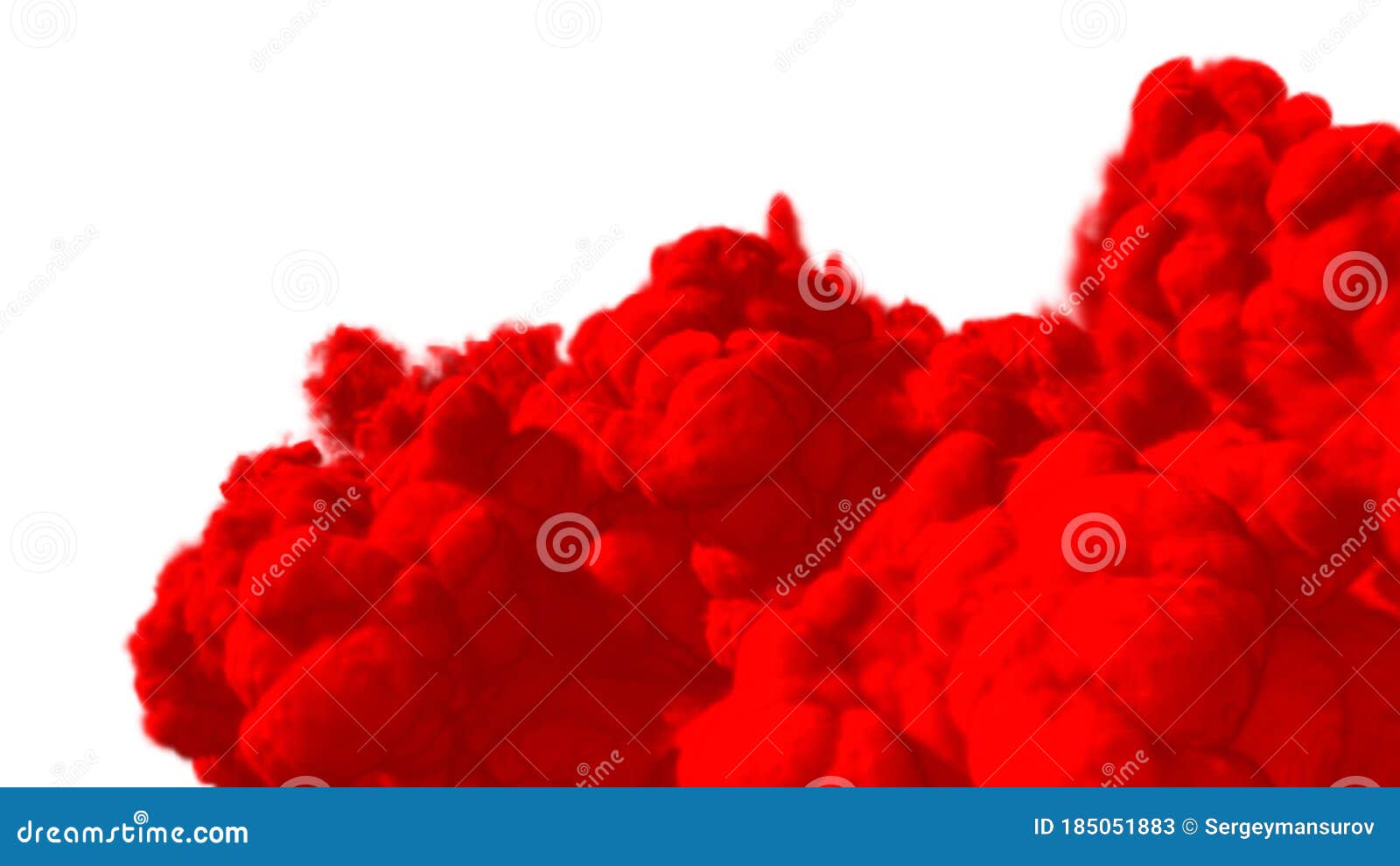 Red Abstract Smoke Explosion. Ink Cloud Isolated on White Background ...