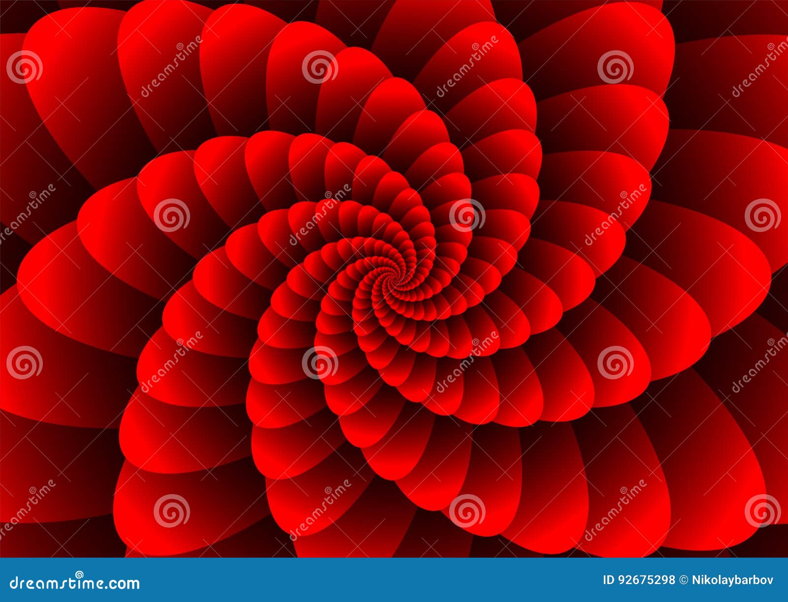 Red abstract spirals stock vector. Illustration of modern - 92675298