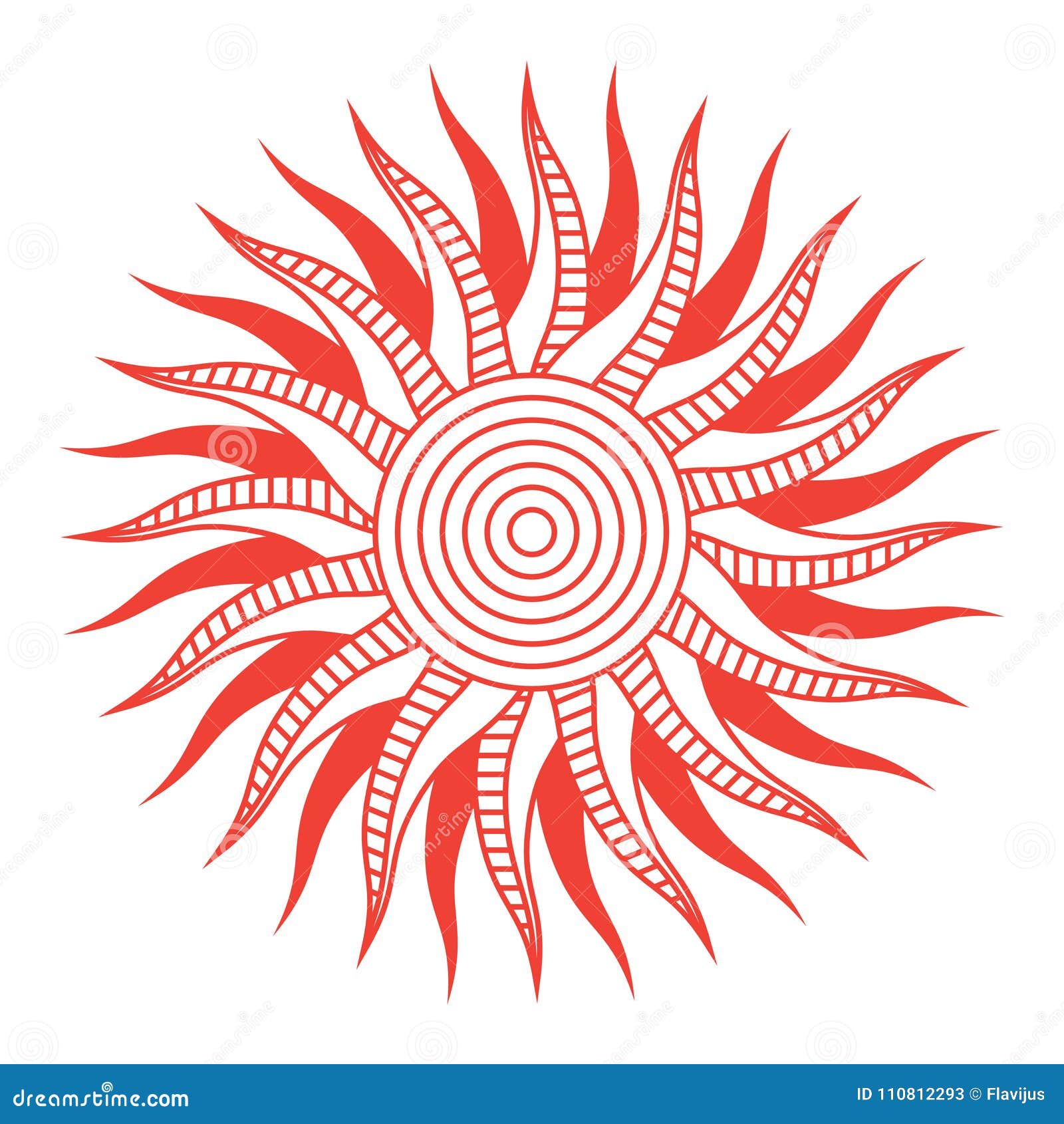Red abstract sun symbol stock vector. Illustration of icon - 110812293