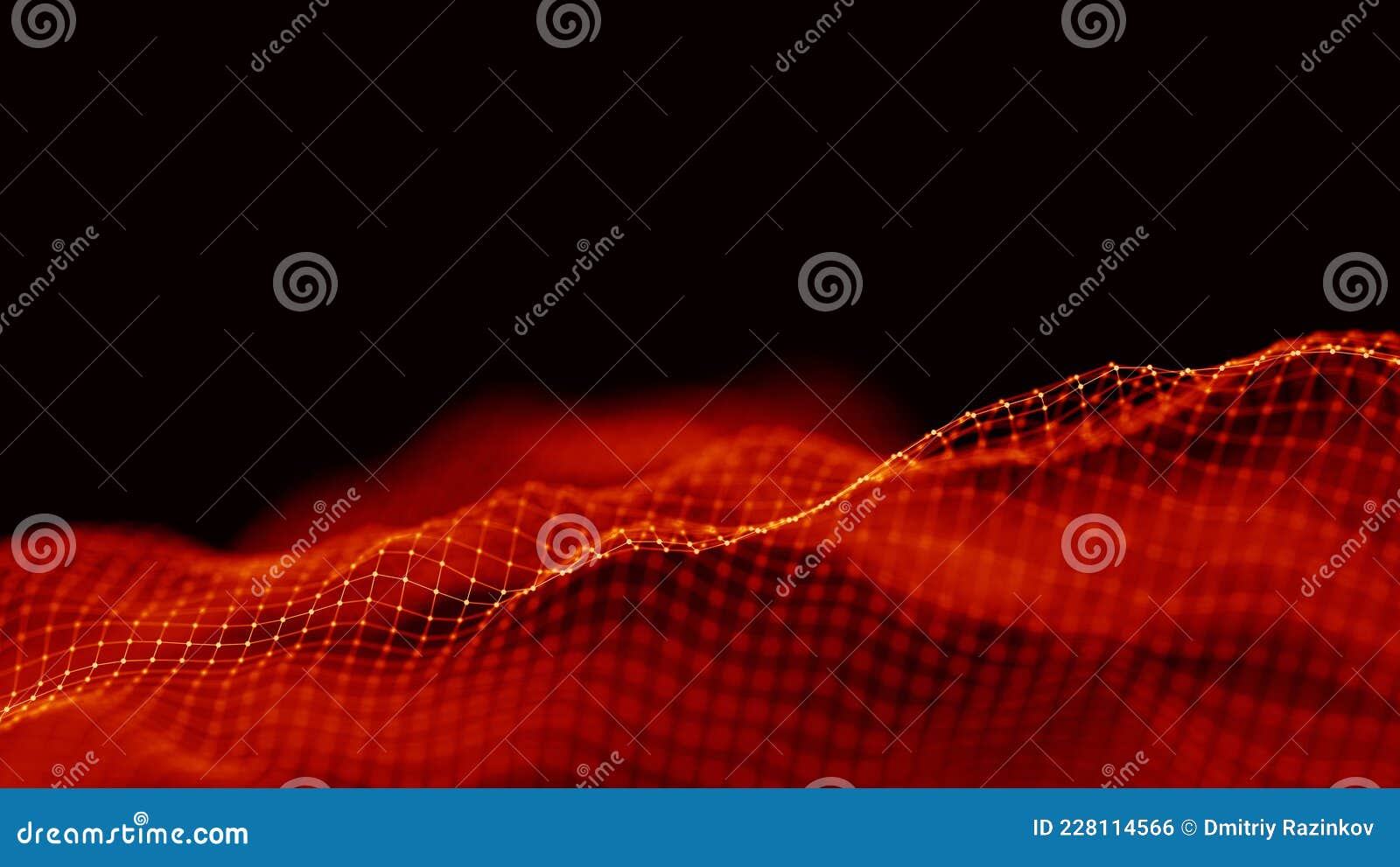 Red Abstract Technology Background. Music Abstract Wave. Stock ...