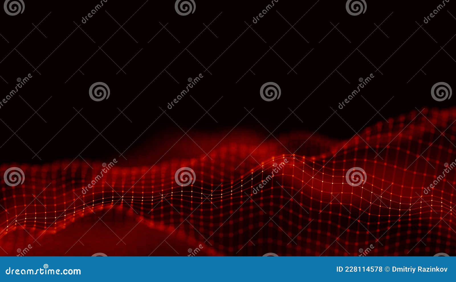 Red Abstract Technology Background. Music Abstract Wave. Stock ...