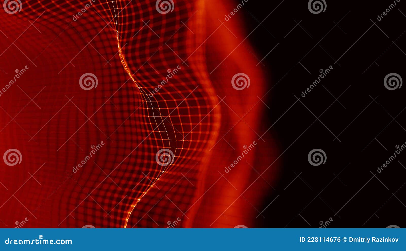 Red Abstract Technology Background. Music Abstract Wave. Stock ...