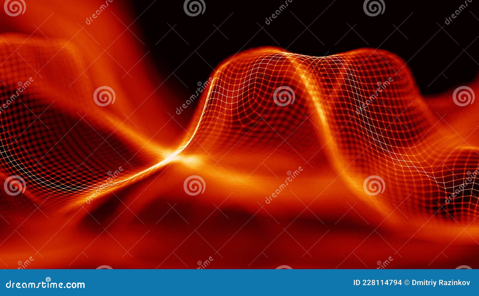 Red Abstract Technology Background. Music Abstract Wave. Stock ...