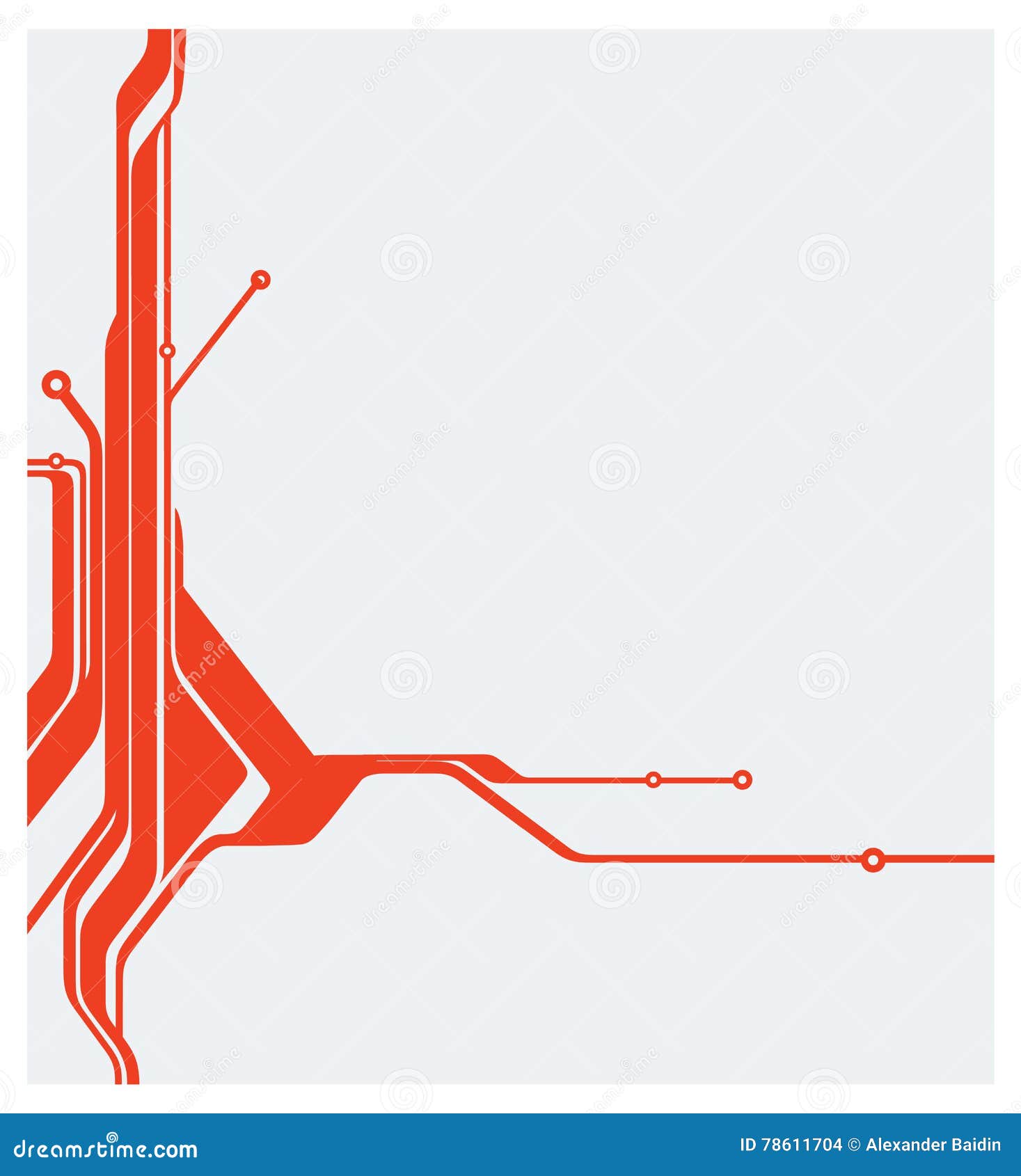 Red Abstract Technology Circuit Board Stock Vector - Illustration of ...