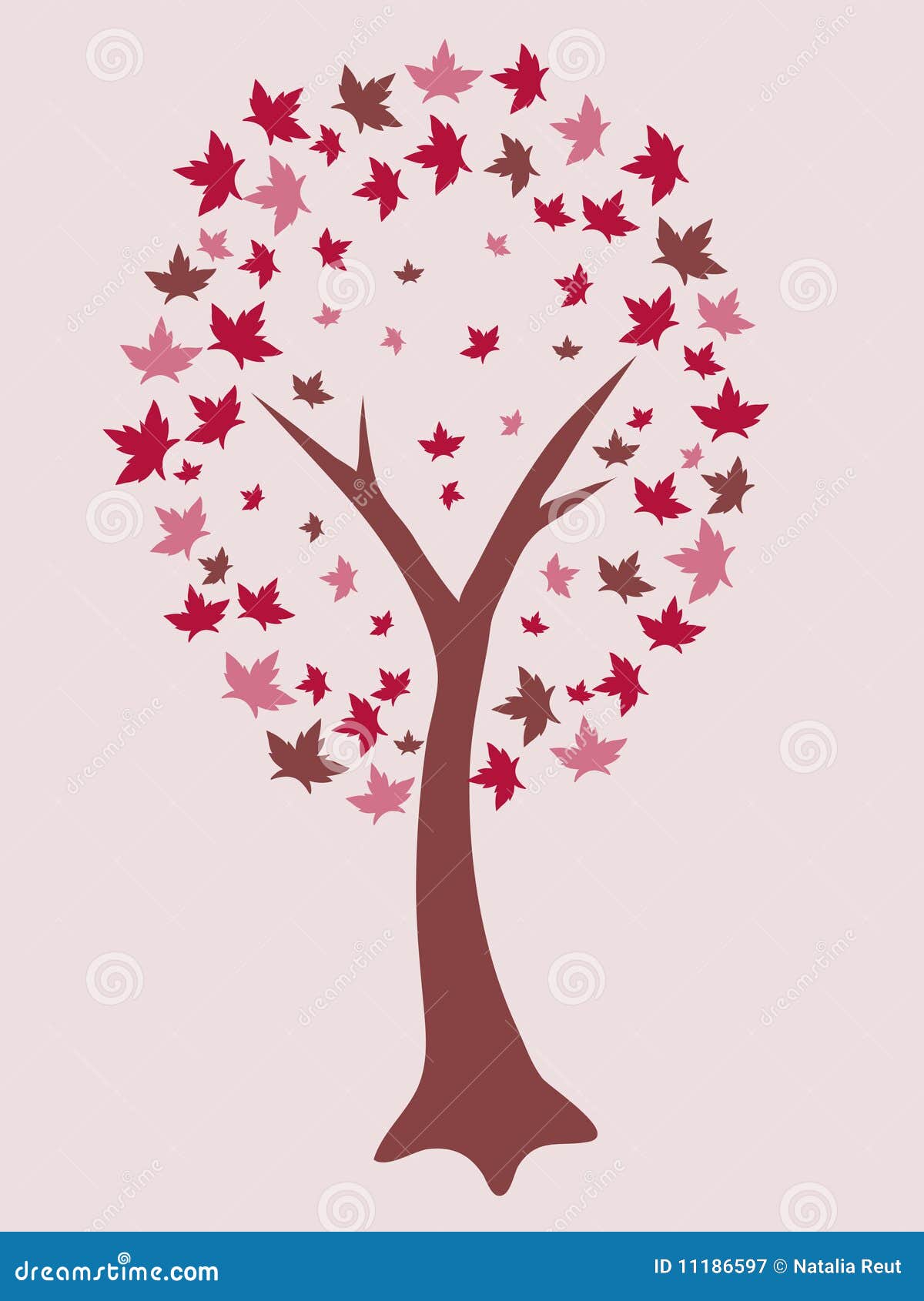 Red abstract tree stock vector. Illustration of plant - 11186597