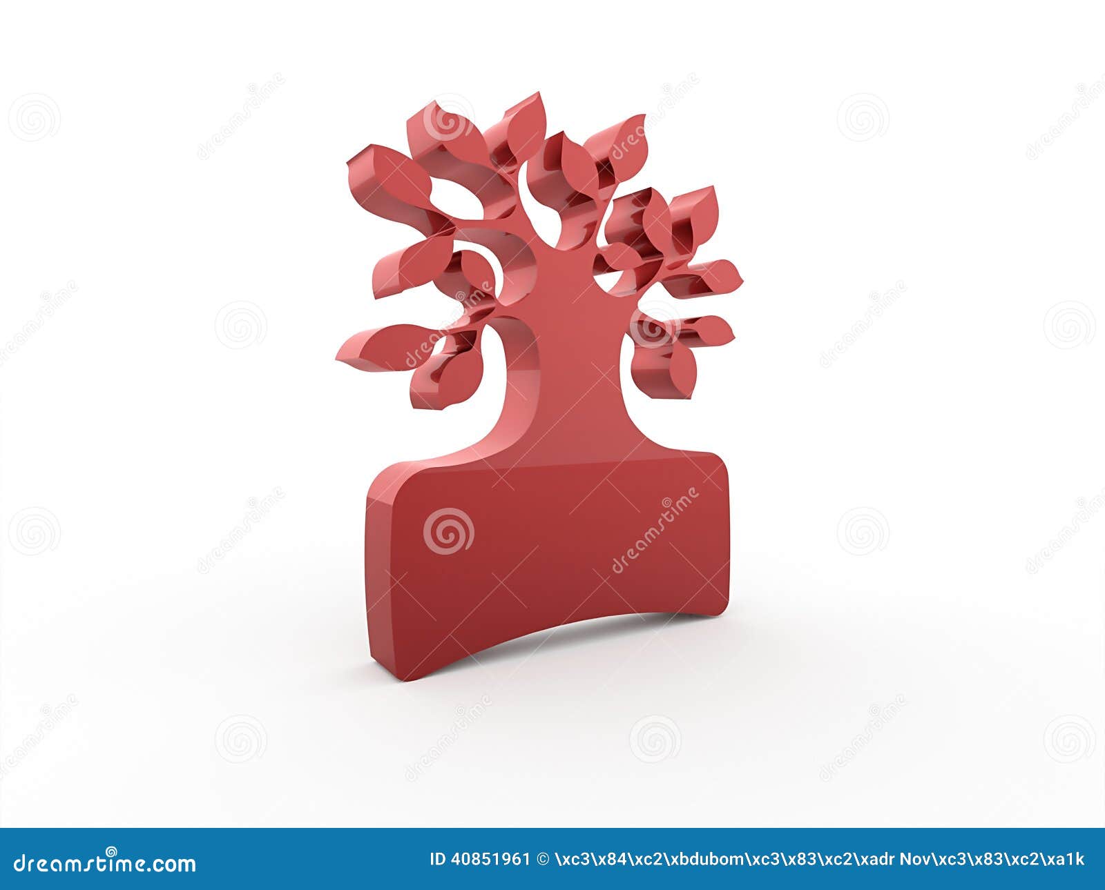 Red Abstract Tree Concept Isolated Stock Illustration - Illustration of ...