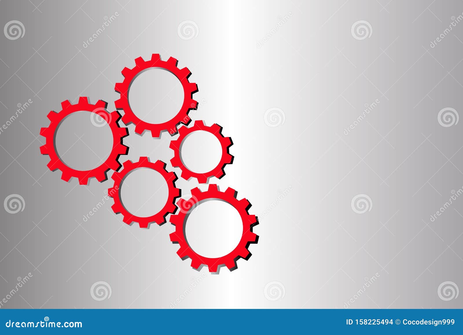 Red Abstract Vector Cogs, Gears Isolated Stock Vector - Illustration of ...