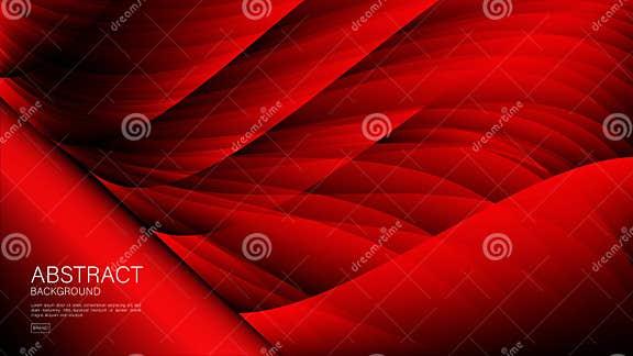 Red Abstract Wave Background, Wave Vector, Geometric Vector, Minimal ...
