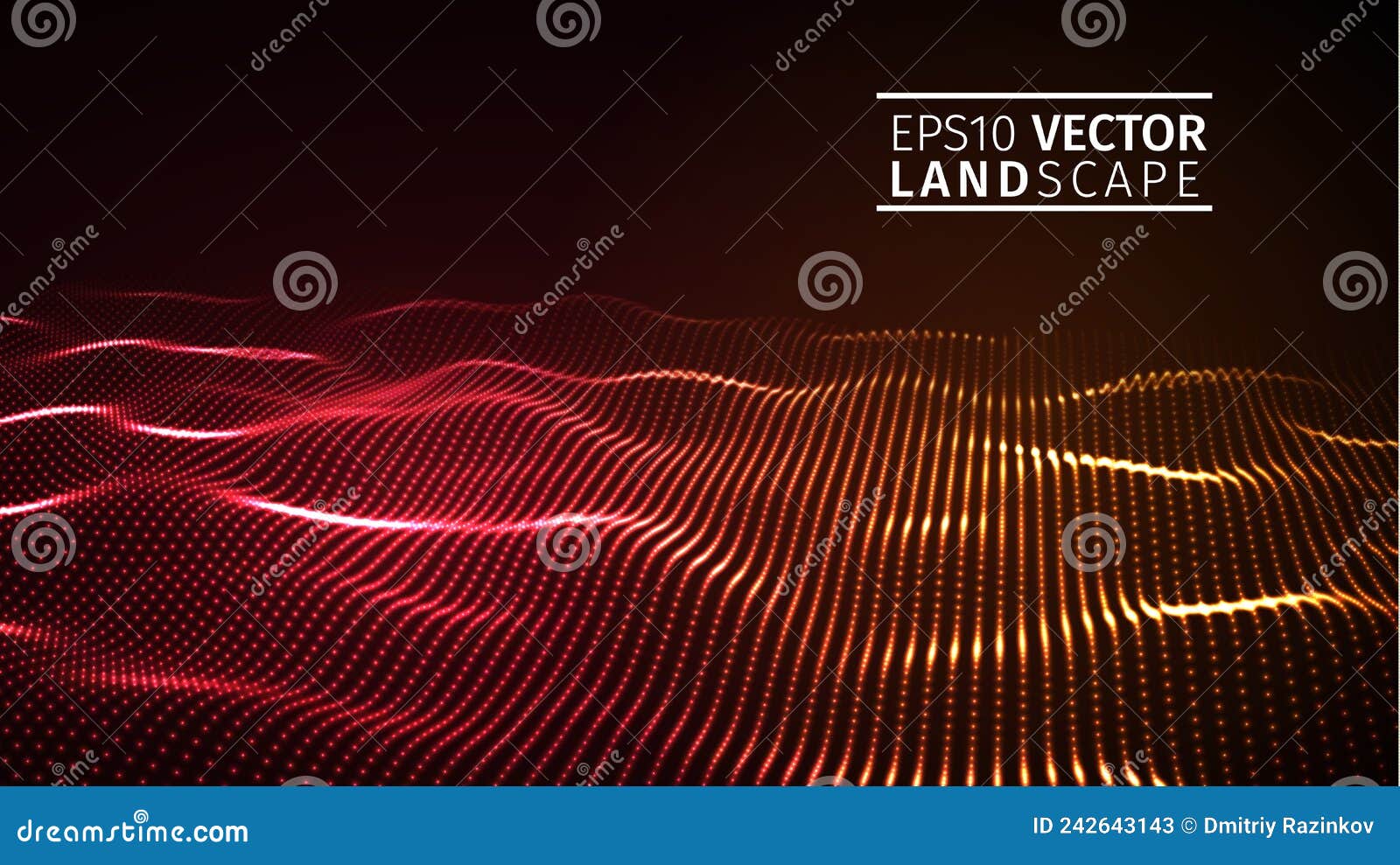 Red Abstract Wave. Technology Background. EPS 10 Stock Vector ...
