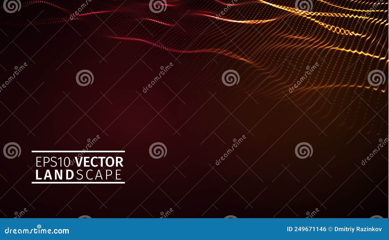 Red Abstract Wave. Technology Background. EPS 10 Stock Vector ...
