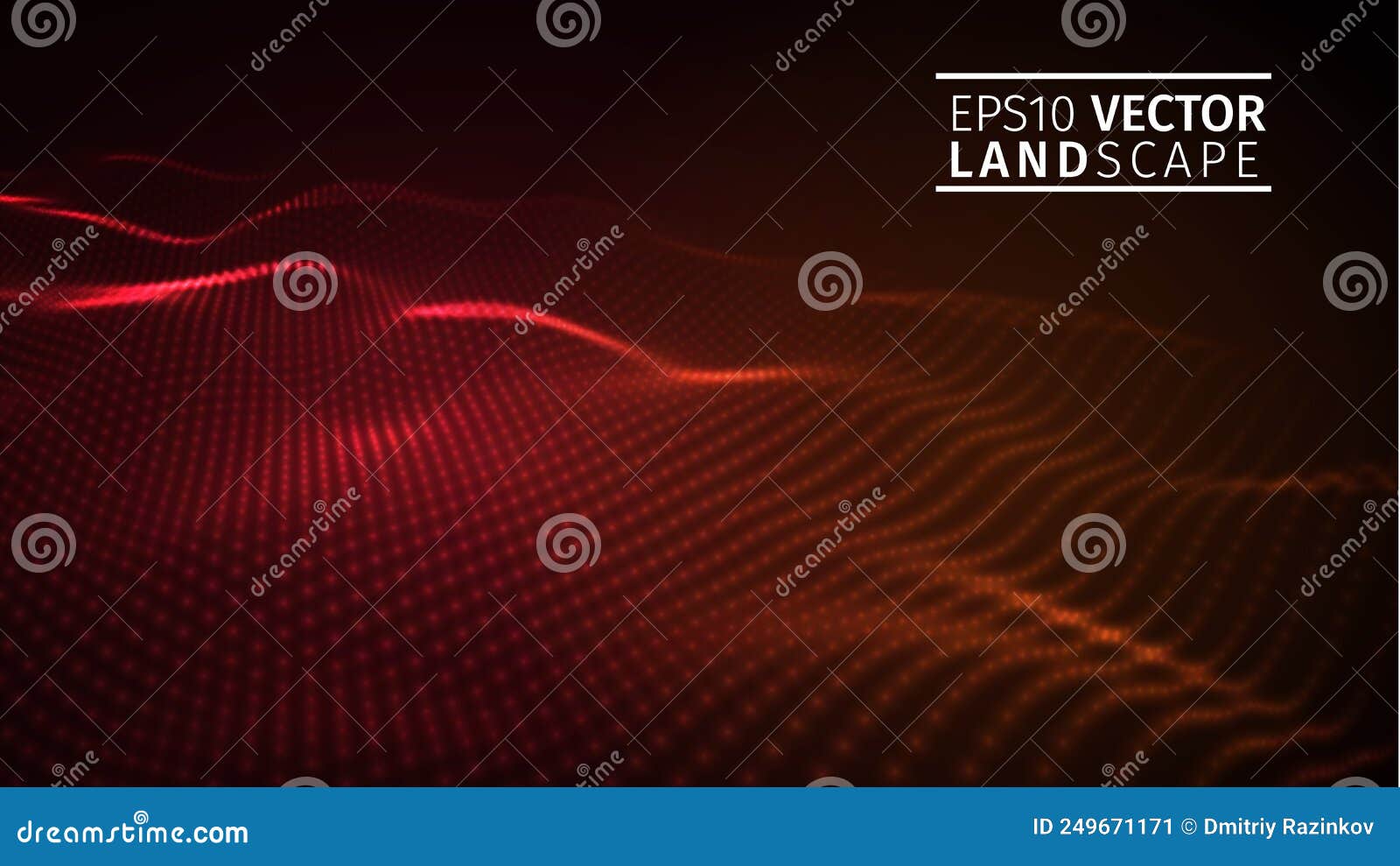 Red Abstract Wave. Technology Background. EPS 10 Stock Vector ...
