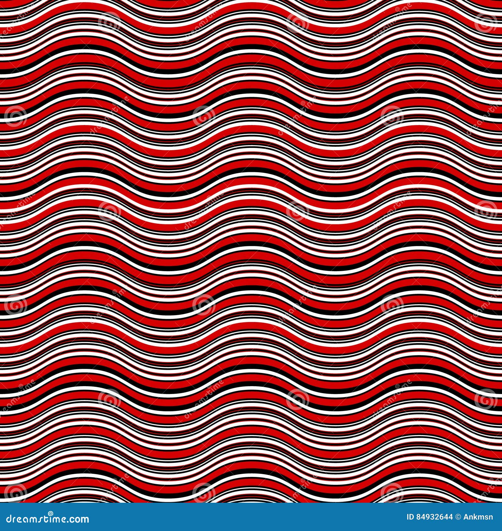 Red Abstract Waves Seamless Pattern Stock Vector - Illustration of ...